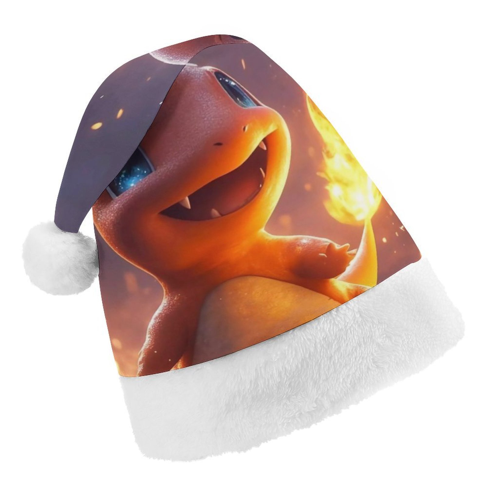 Po_ke_mon_Charmander 3D Print Santa Hat Adults Kids Christmas Hats ...