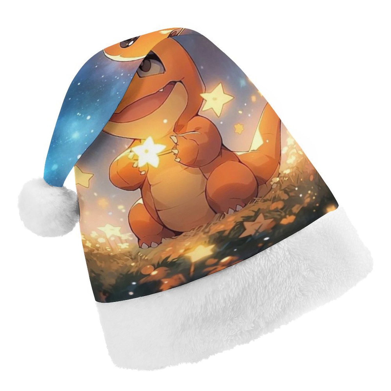 Po_ke_mon_Charmander 3D Print Santa Hat Adults Kids Christmas Hats ...
