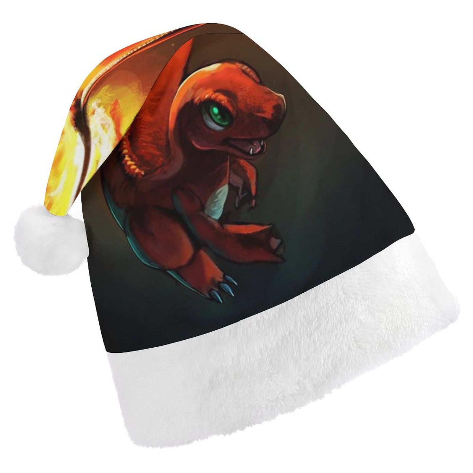 Po_ke_mon_Charmander 3D Print Santa Hat Adults Kids Christmas Hats ...