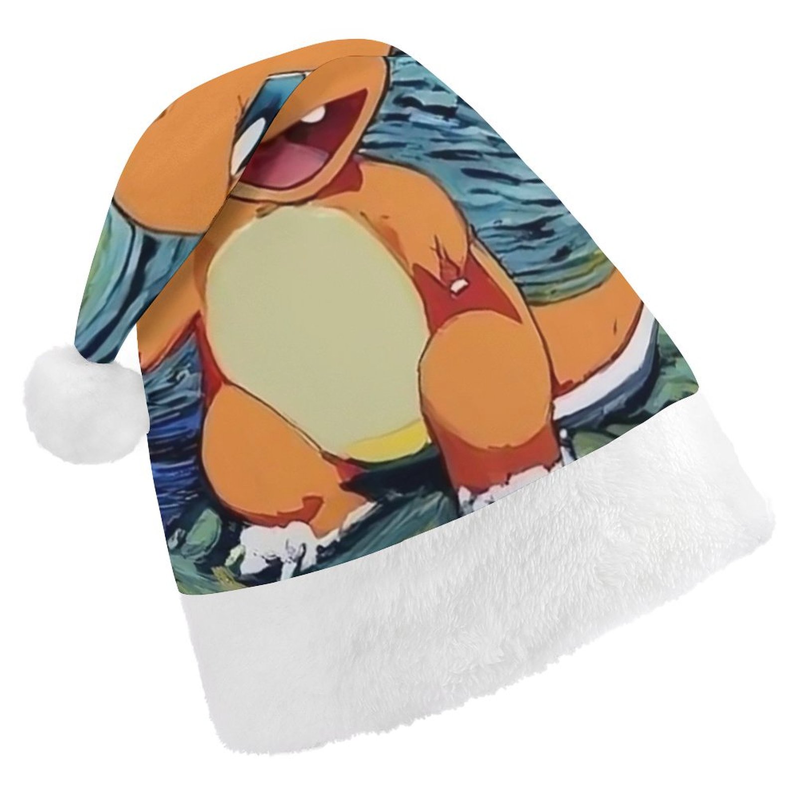 Po_ke_mon_Charmander 3D Print Santa Hat Adults Kids Christmas Hats ...