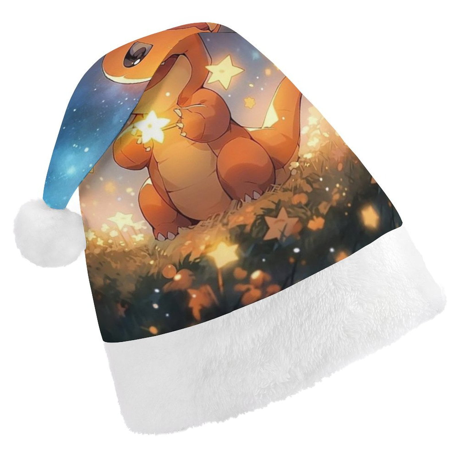 Po_ke_mon_Charmander 3D Printed Santa Hat Adults Kids Christmas Hats ...
