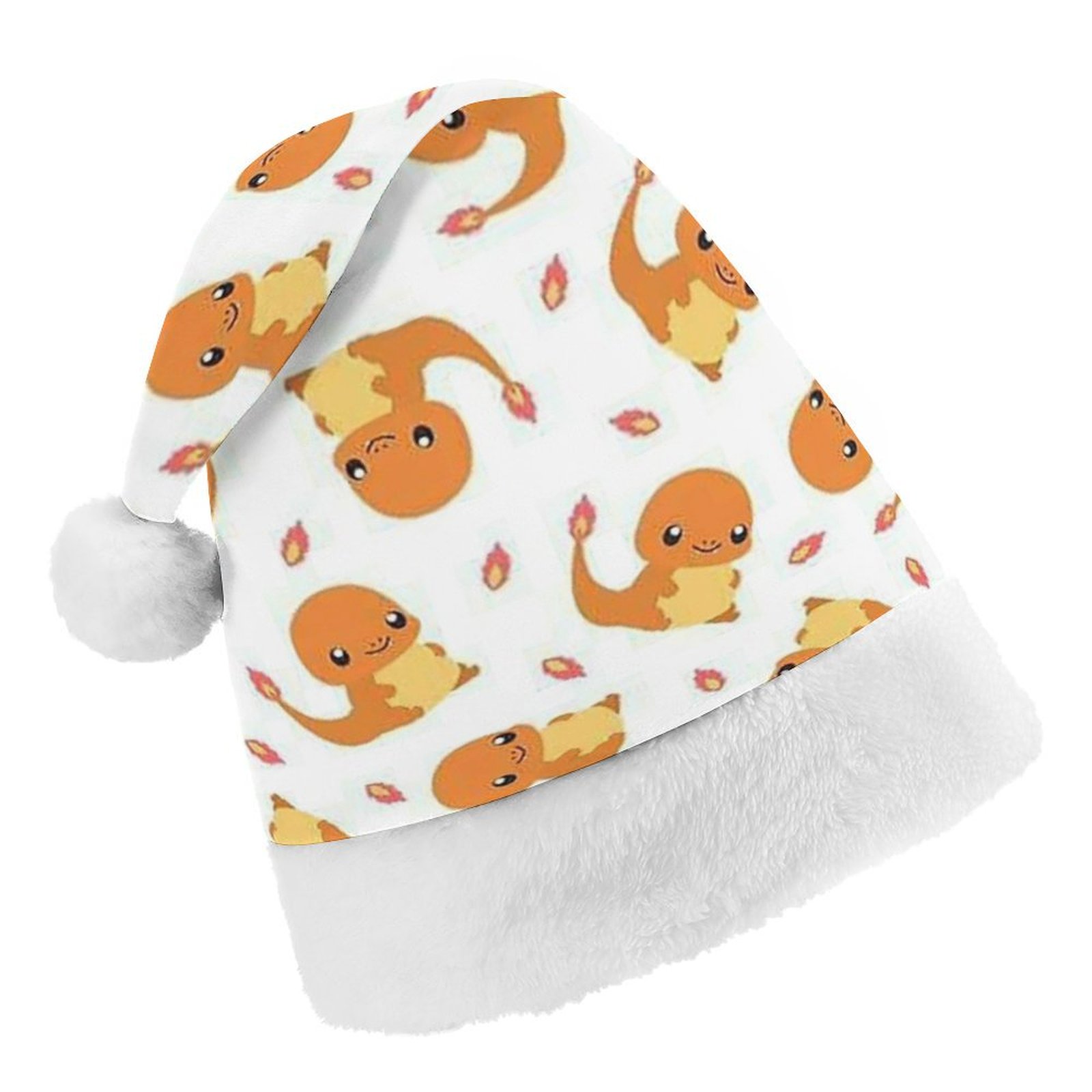 Po_ke_mon_Charmander 3D Printed Santa Hat Adults Kids Christmas Hats ...