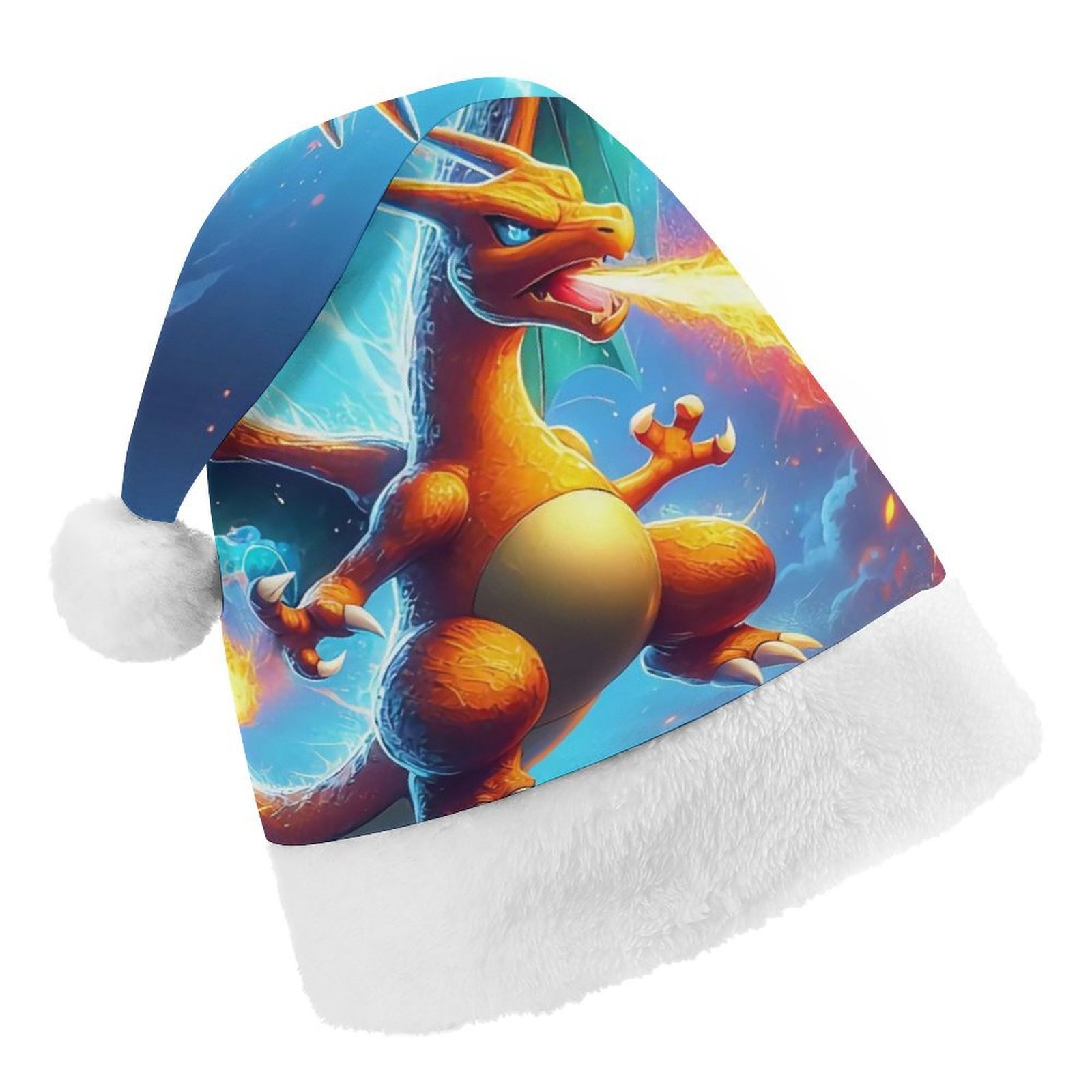 Po_ke_mon_Charmander 3D Printing Santa Hat Adults Kids Christmas Hats ...