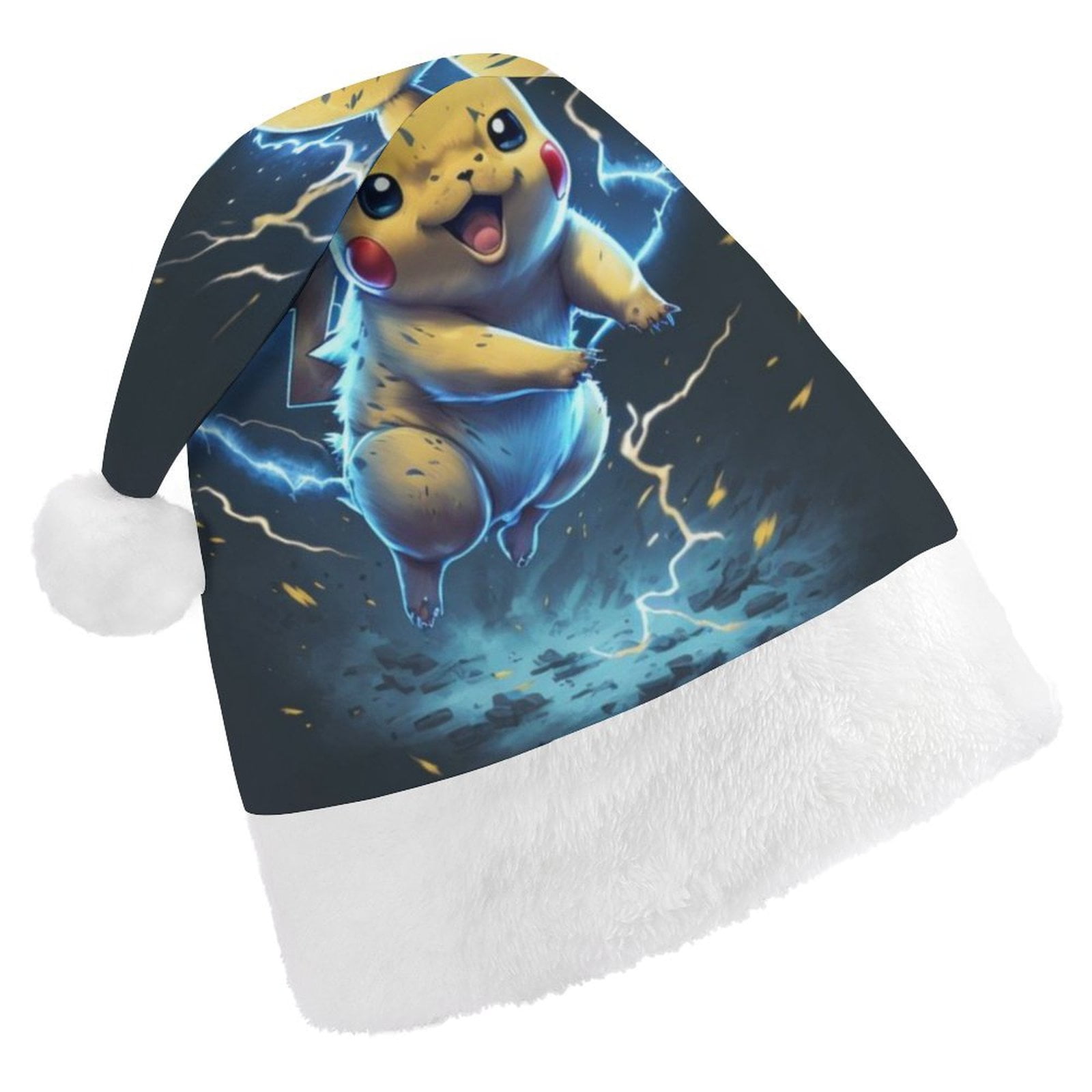 Po_ke_mon_Pi_ka_chu 3D Printed Santa Hat Adults Kids Christmas Hats ...