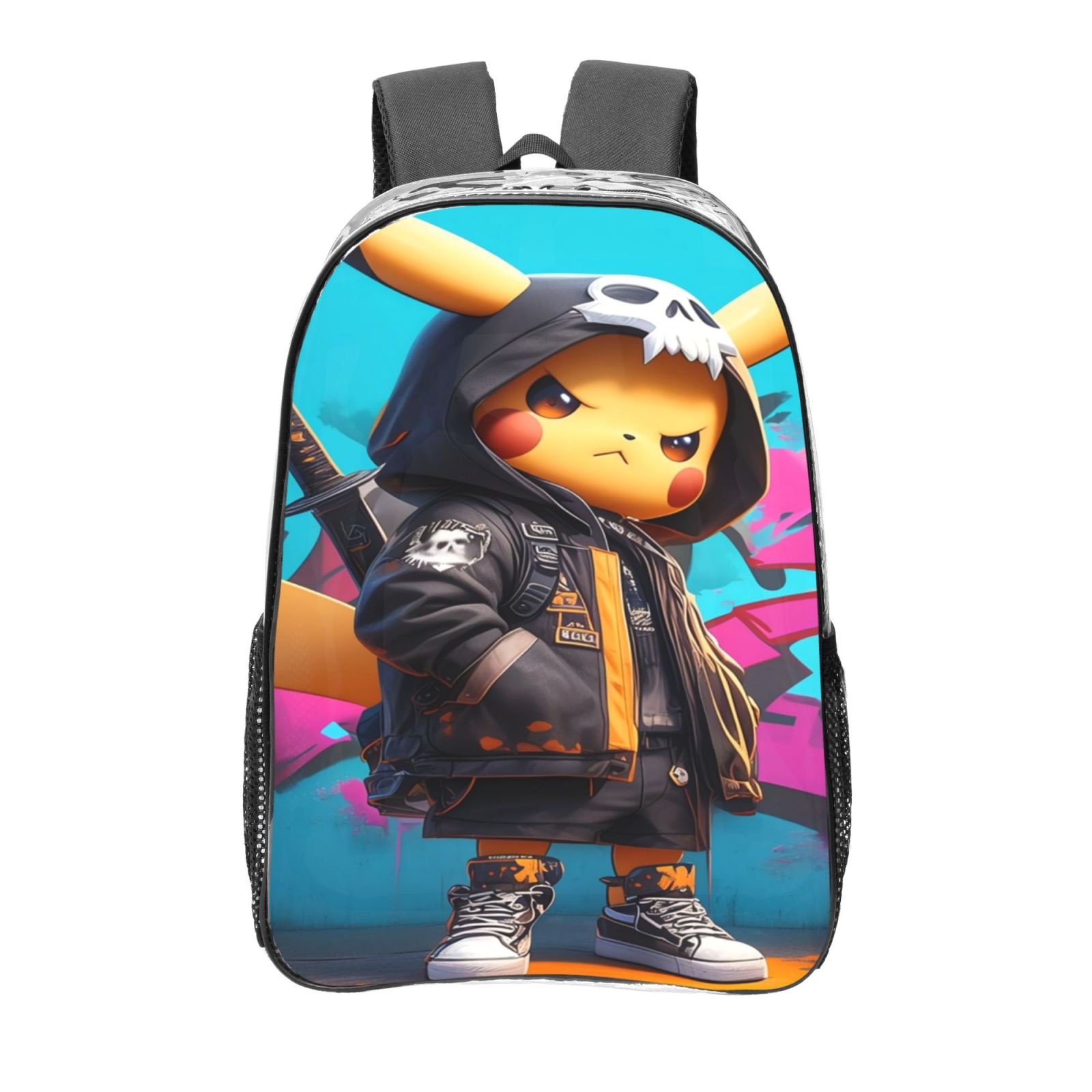 Po_kemon Transparent Backpack Fashion Travel Backpack Laptop Backpack ...