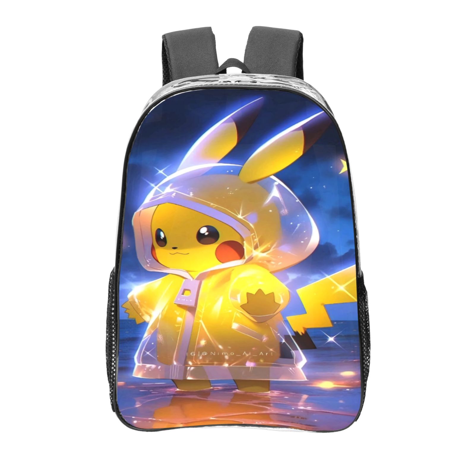 Po_kemon Transparent Backpack Fashion Travel Backpack Laptop Backpack ...