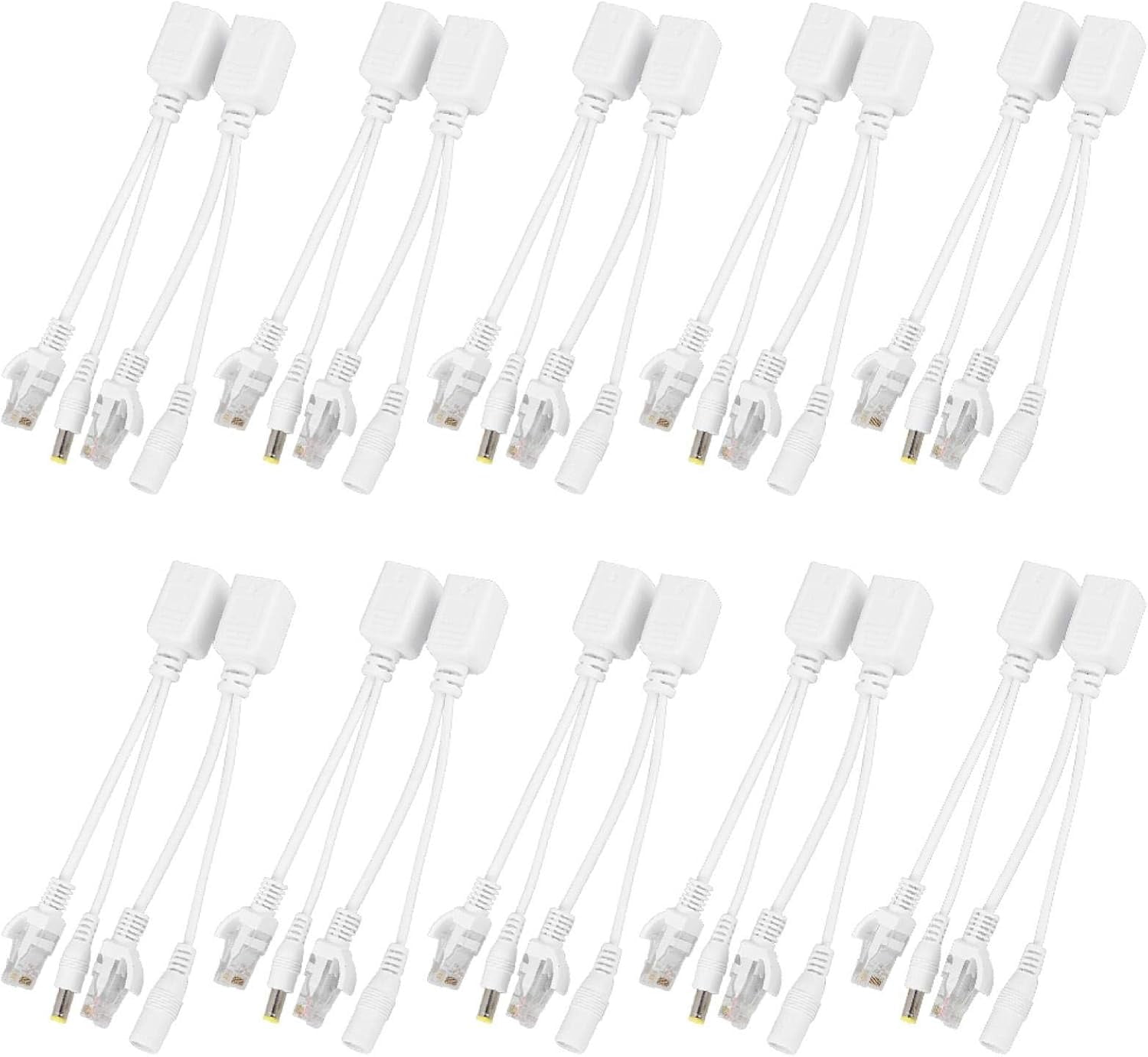 PoE Injector, POE Adapter Injector Splitter, 10 Pair IP Camera POE RJ45 ...