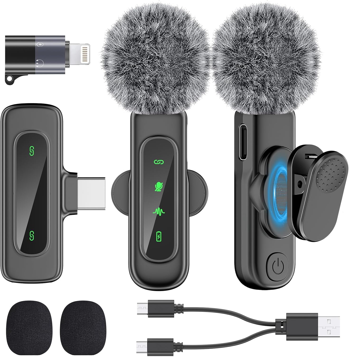 PoP voice Mini Microphone for iPhone 16/15/14/iPad/Android, Wireless ...