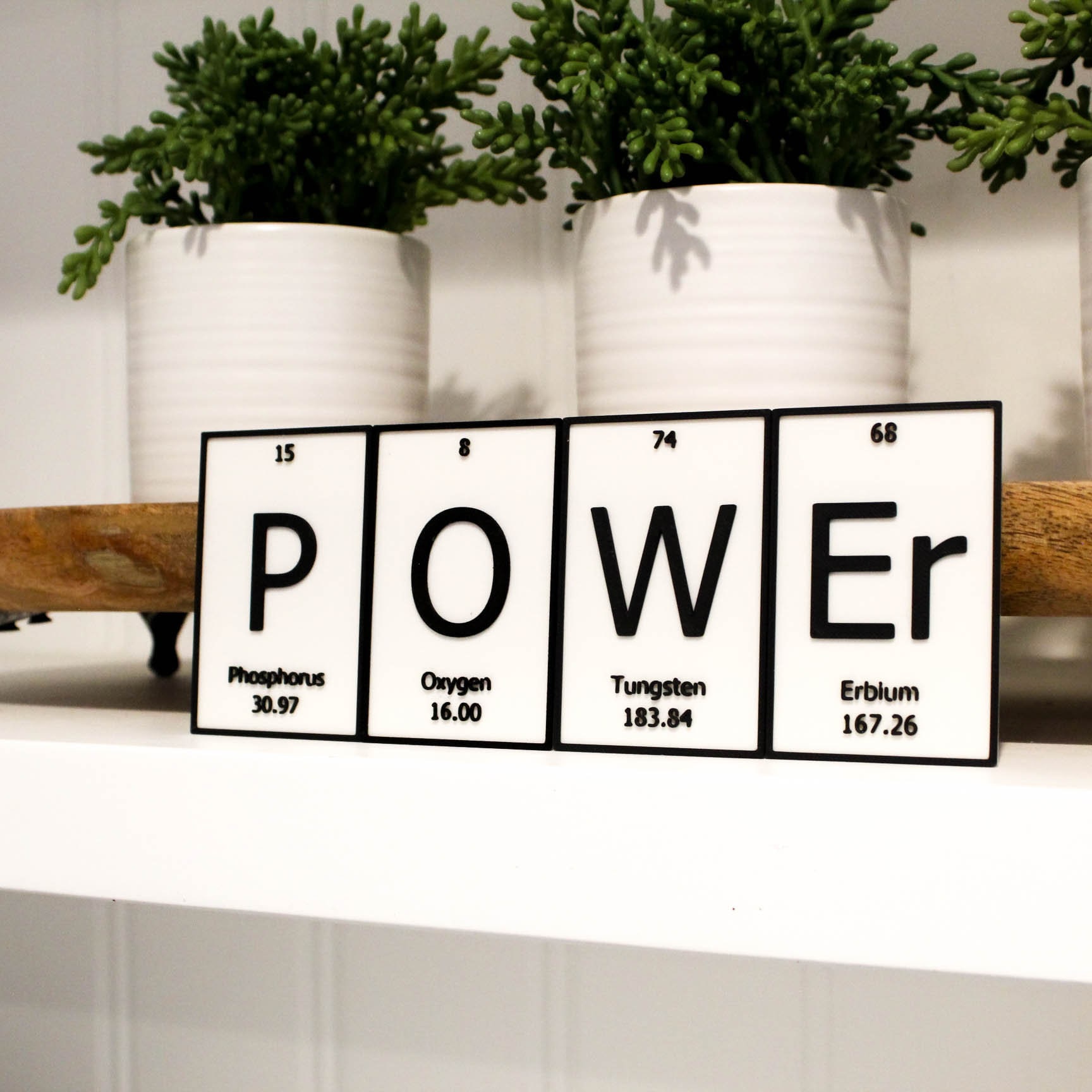 PoWEr | Periodic Table of Elements Wall, Desk or Shelf Sign - Walmart.com