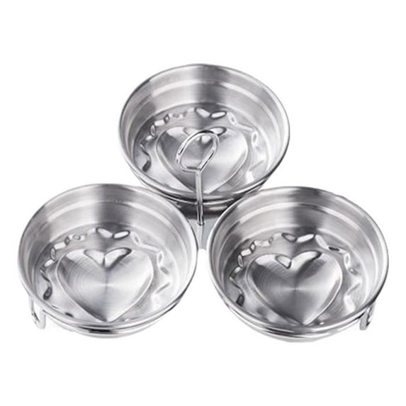 Poached Egg Cooker,Stainless Steel Egg Poacher,3-Cup Poached Egg Cooker ...