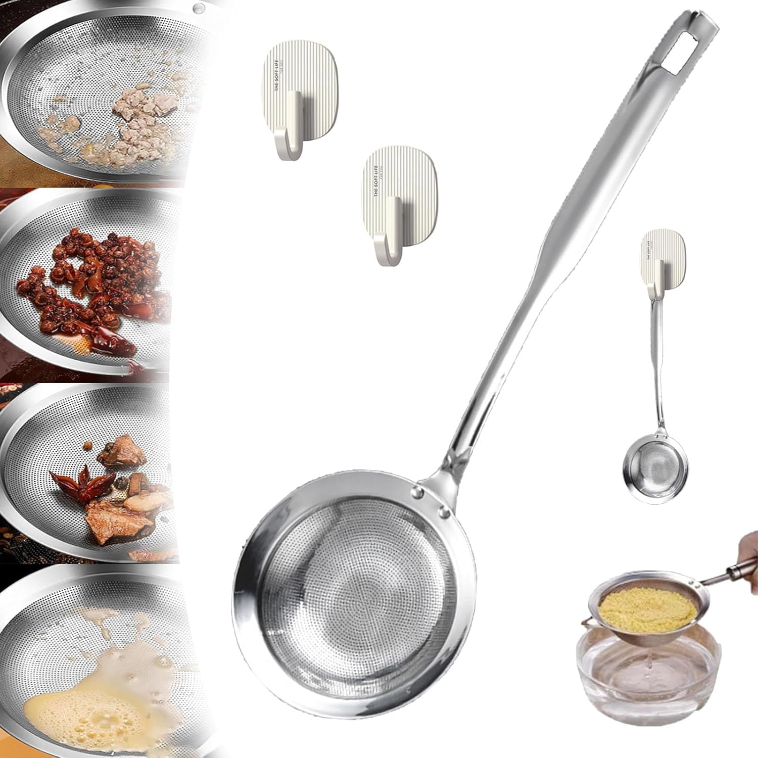 Poached Egg Strainer, Poached Egg Strainer Spoon, Extra Fine Mesh ...