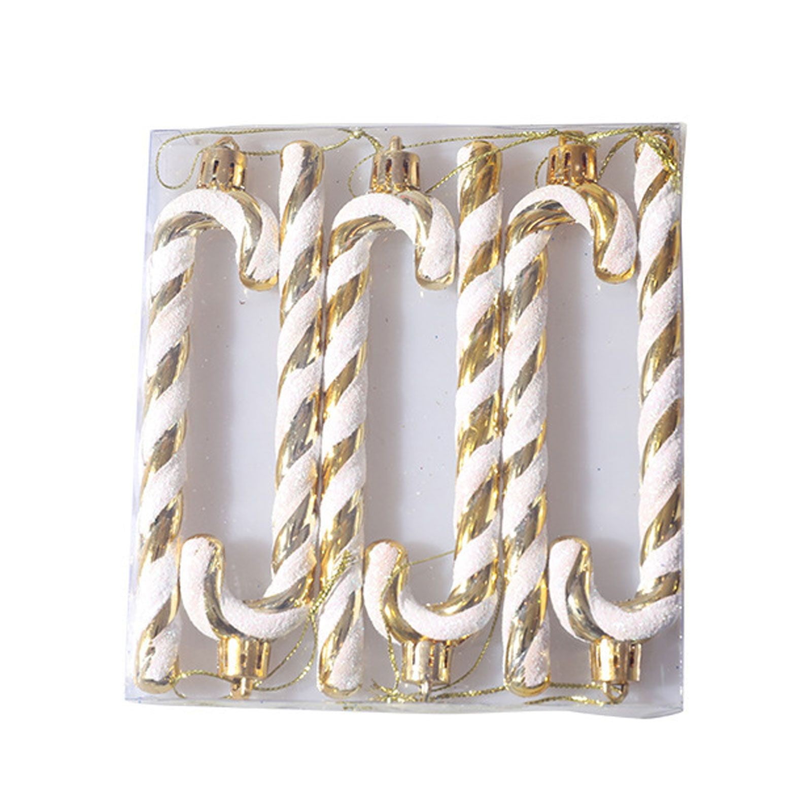 Poaug Event Clearance Christmas Glitter Candy Cane Pendant Plastic ...