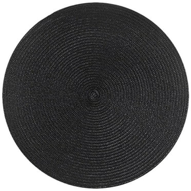 Coolmade Large Circular Woven Cotton Braided Table Mats, Non-Slip, Set ...
