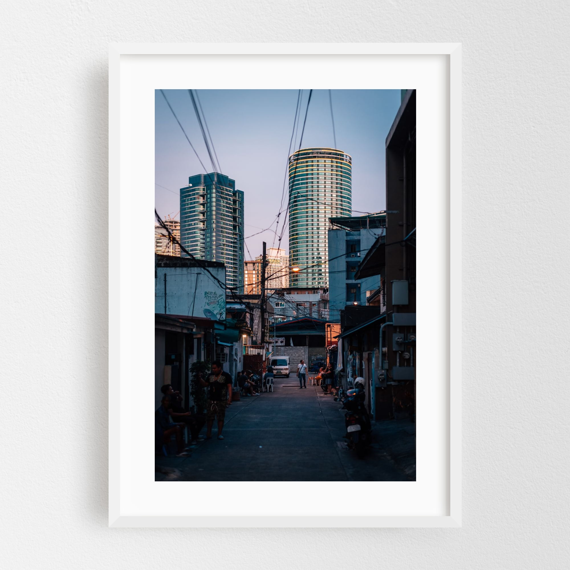 Poblacion, Makati 02 - Manila Philippines Photography White Framed Wall ...