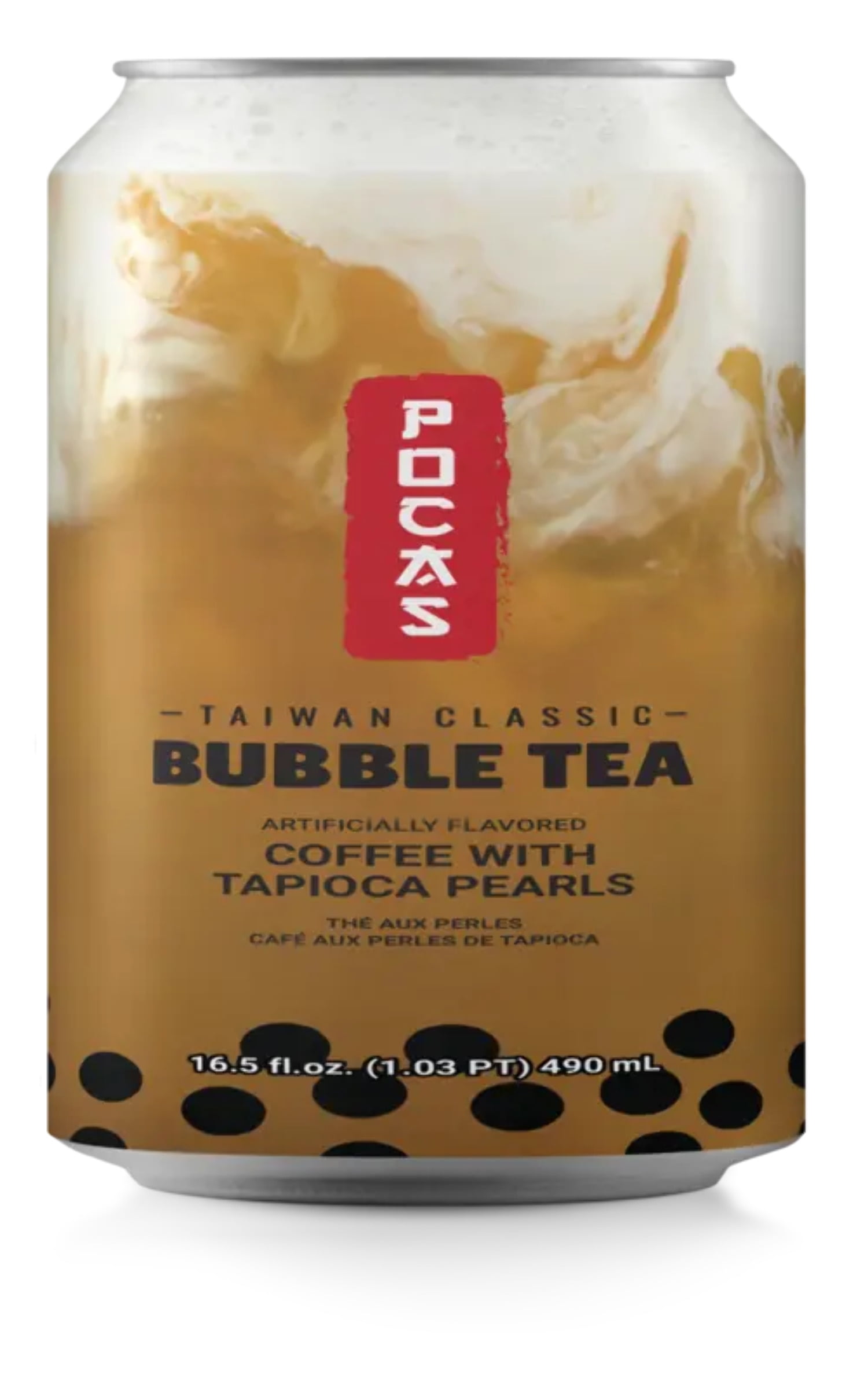 Pocas Bubble Tea Coffee with Tapioca Pearls 16.5 oz - Case - 24 Units ...