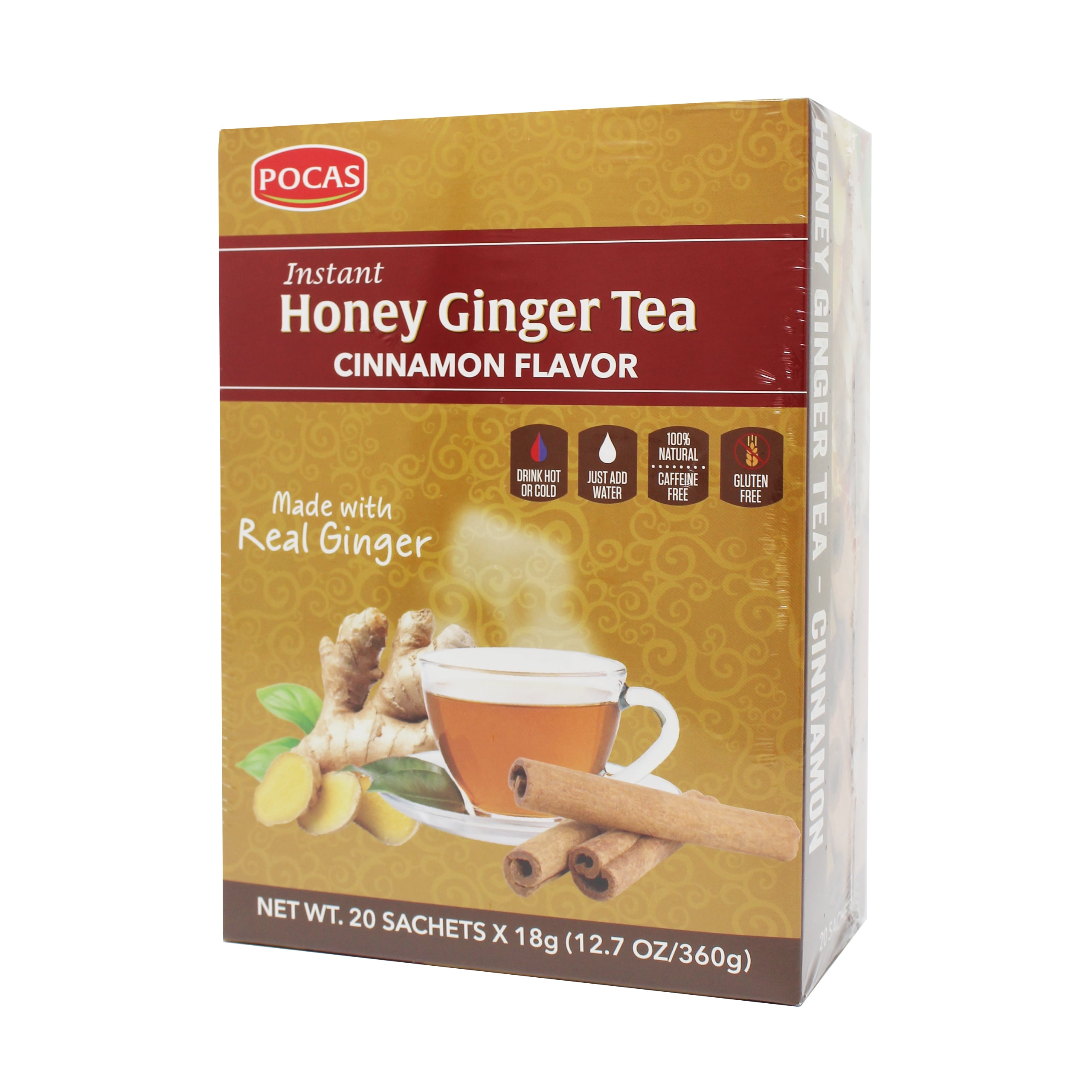 Pocas Honey Ginger Cinnamon Tea 20 Bags Pack 12.7 Oz - Walmart.com