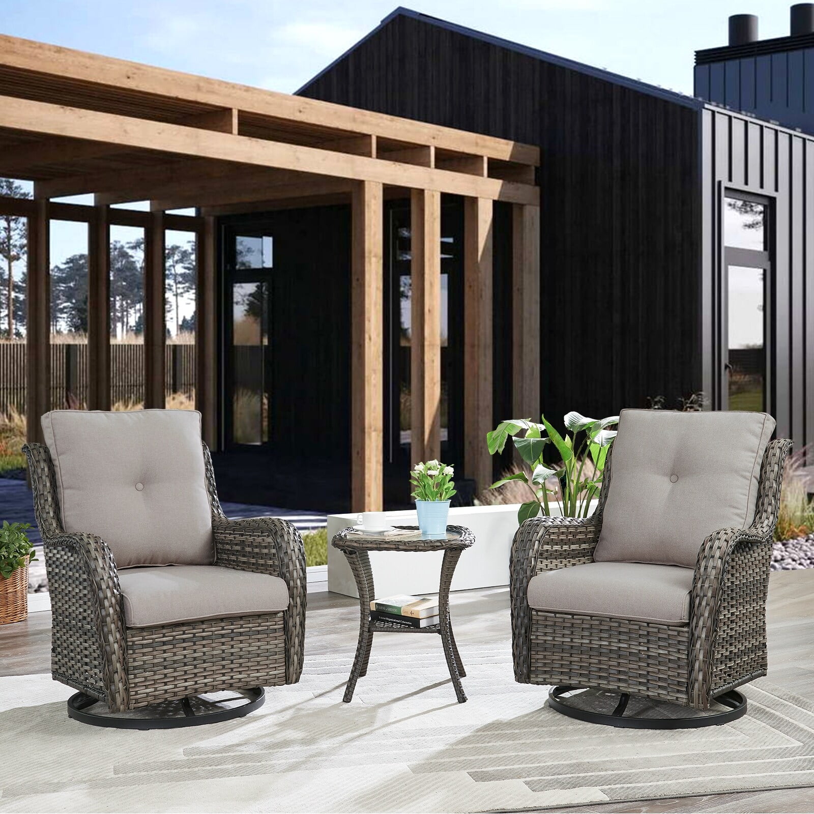 Outdoor swivel bistro chairs store