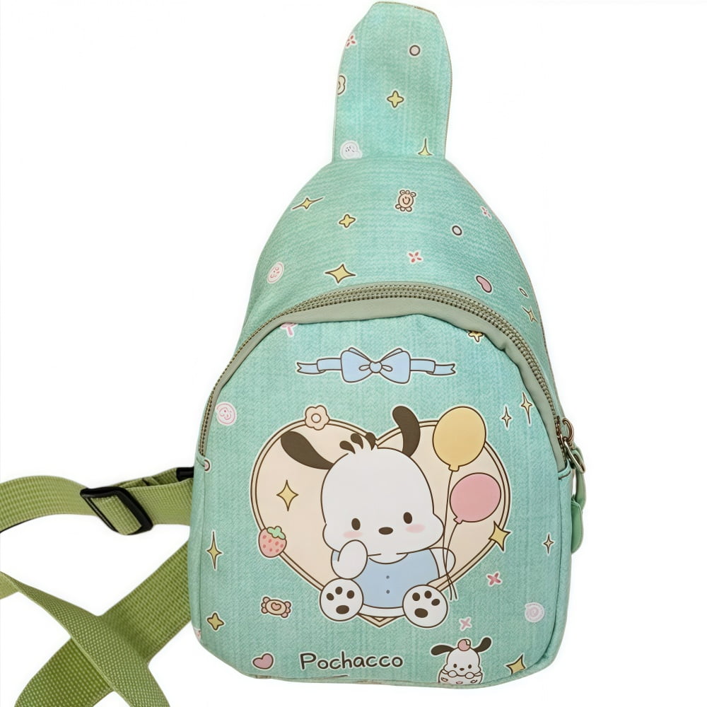 Pochacco Anime Cartoon Cute Coin Crossbody Bag - Mini Chest Pack Casual ...