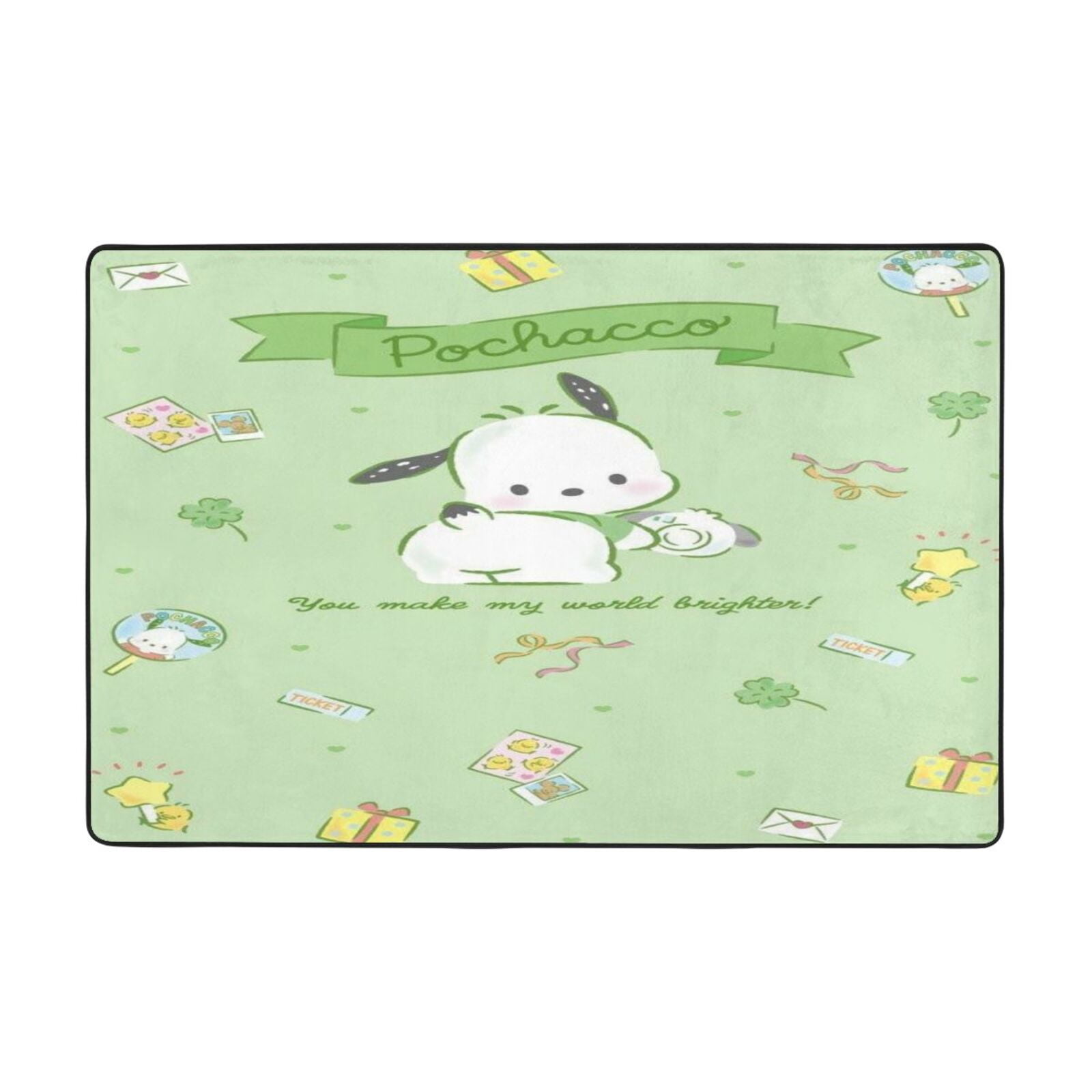 Pochacco Area Rugs Kid Bedroom Soft Mat Carpet Non-Slip Washable Bath ...