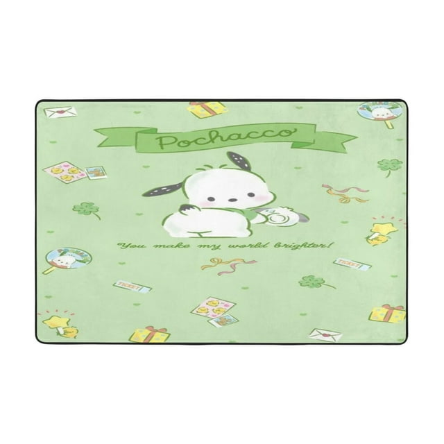 Pochacco Area Rugs Kid Bedroom Soft Mat Carpet Non-Slip Washable Bath ...
