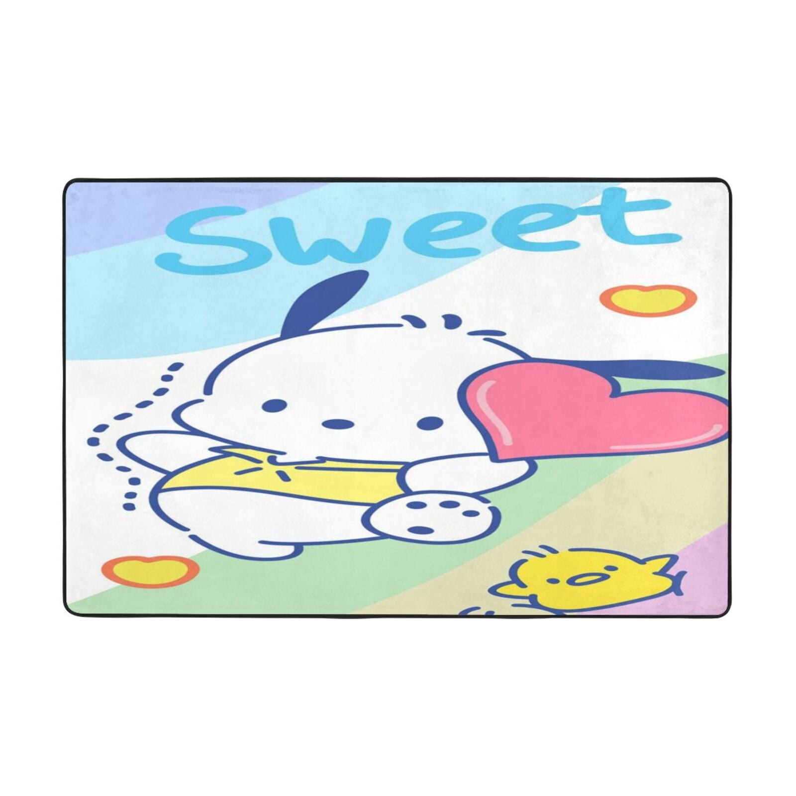 Pochacco Area Rugs Kid Bedroom Soft Mat Carpet Non-Slip Washable Bath ...