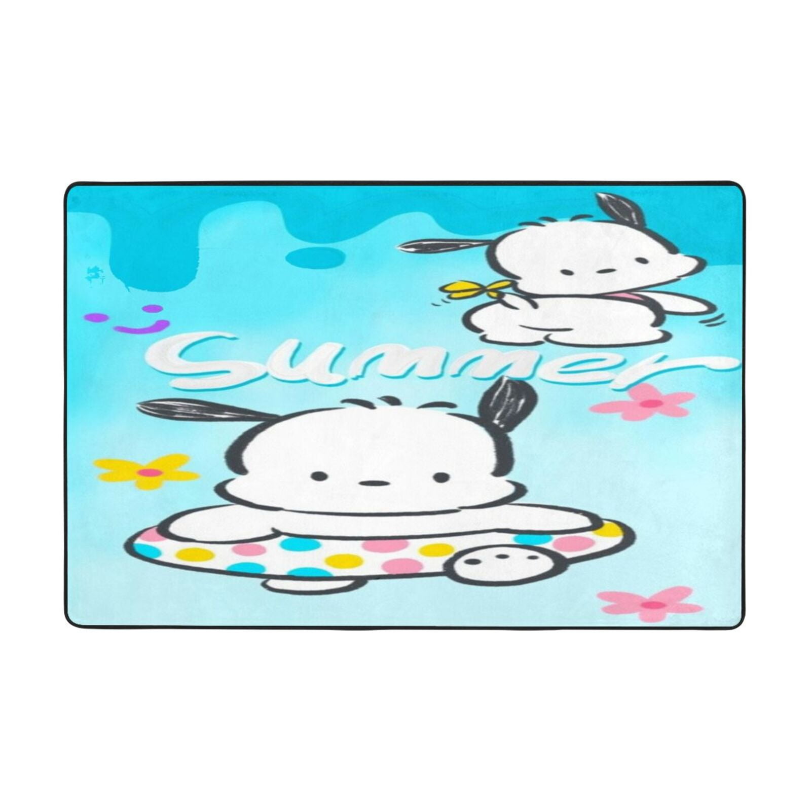 Pochacco Area Rugs Kid Bedroom Soft Mat Carpet Non-Slip Washable Bath ...