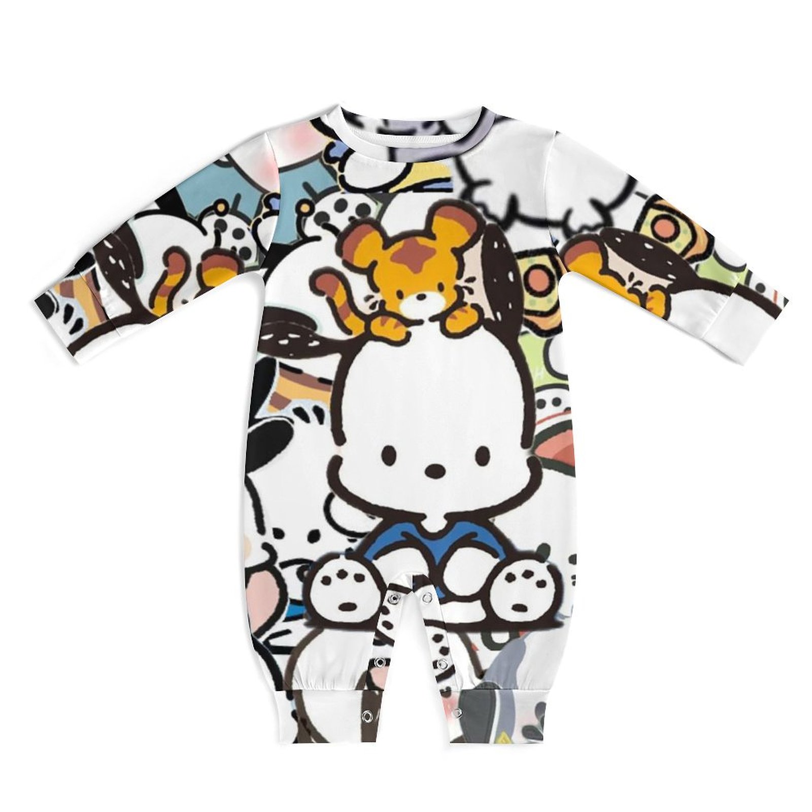Pochacco Baby Footless Rompers, Long Sleeve Baby Onesie Jumpsuit for ...