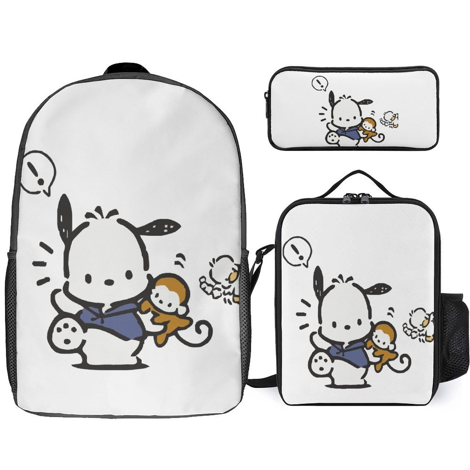 Pochacco Backpack Set 17 inch Bags with Lunch Bag Pencilcase Pochacco ...