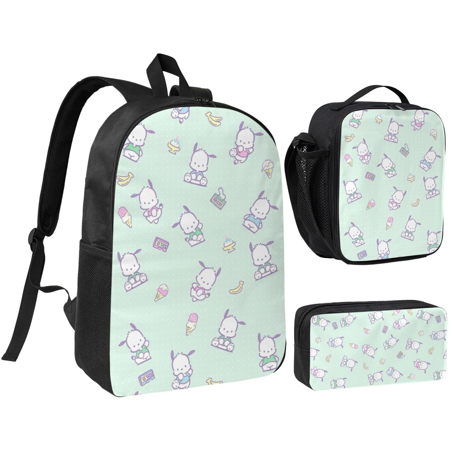 Pochacco Backpack Set 3-Piece , bag with lunch bag & case combination ...