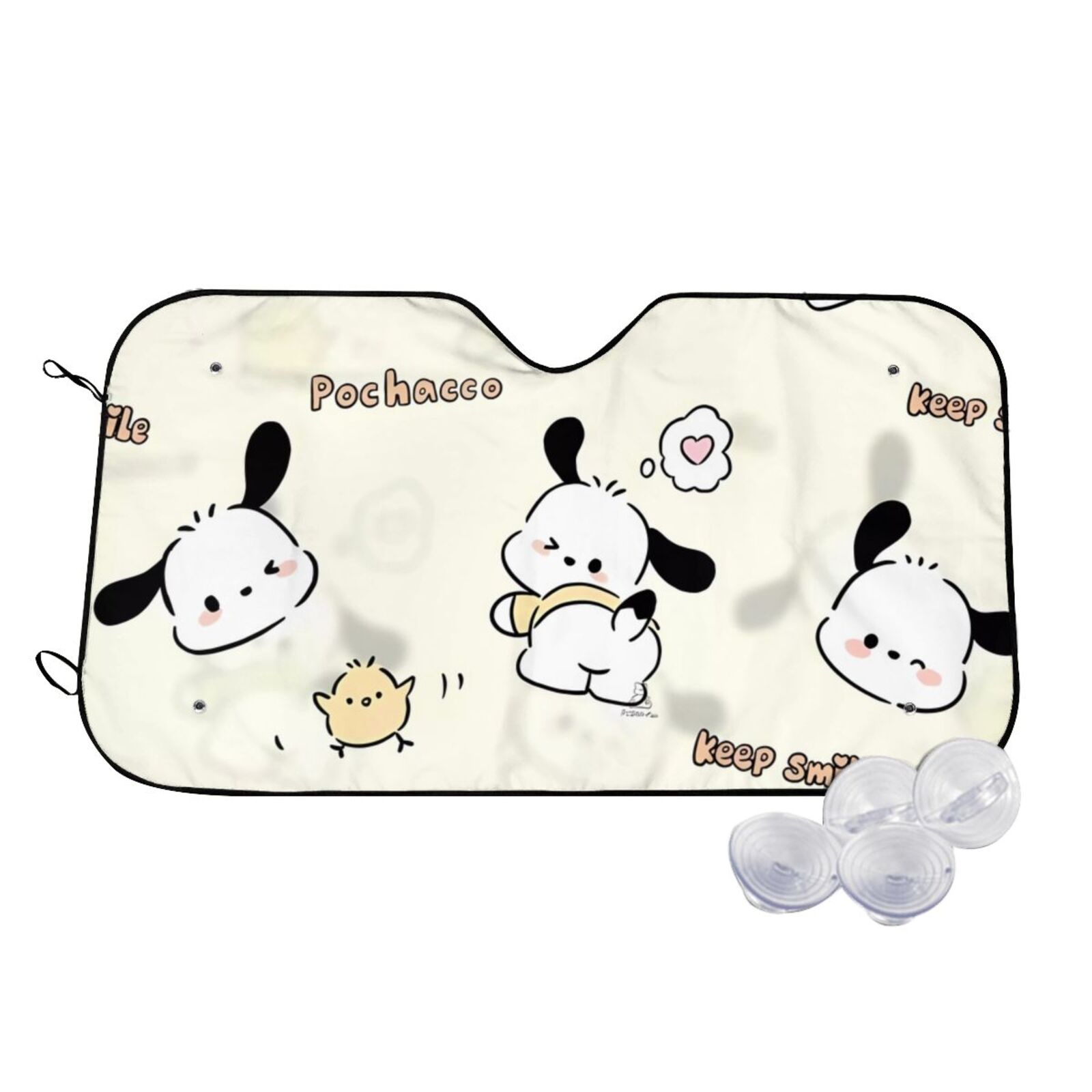 Pochacco Car Windshield Sun Shade Foldable Front Window Sunshade UV ...