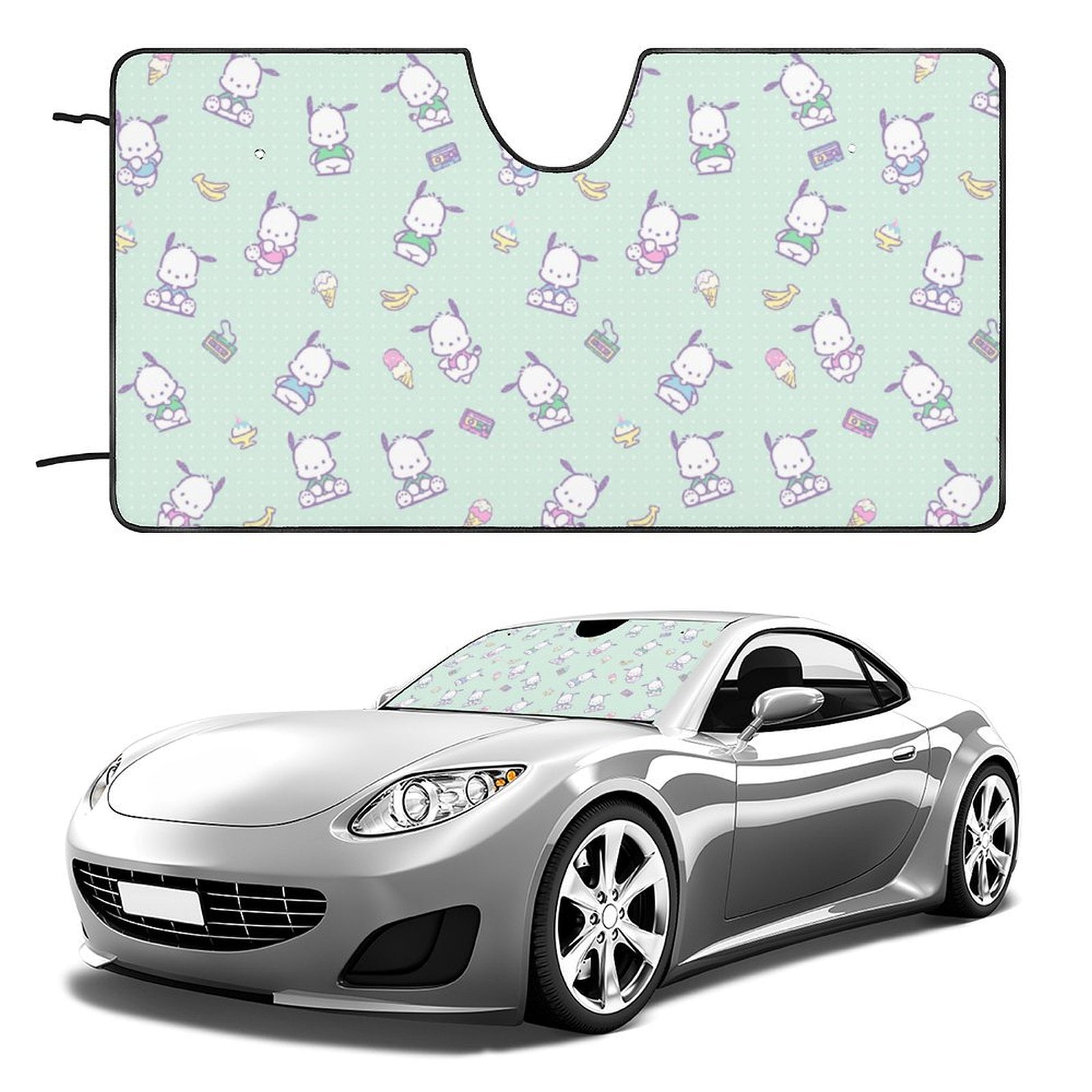 Pochacco Car Windshield Sun Shade - Foldable Windshield Sun Shade ...