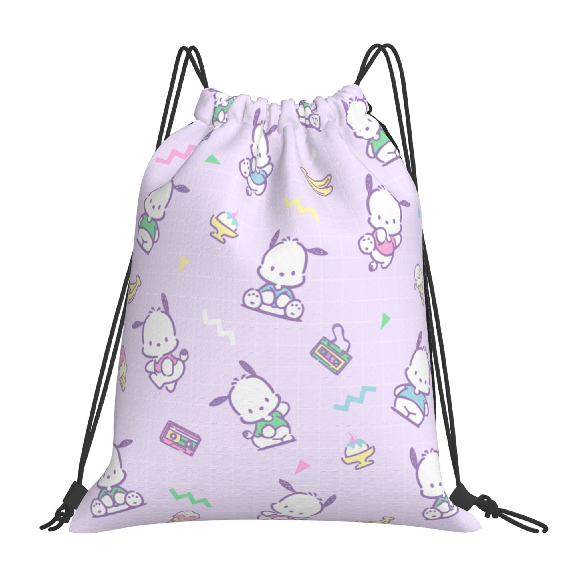 Pochacco Drawstring Bags, Simple Casual Drawstring Sling Bag ...