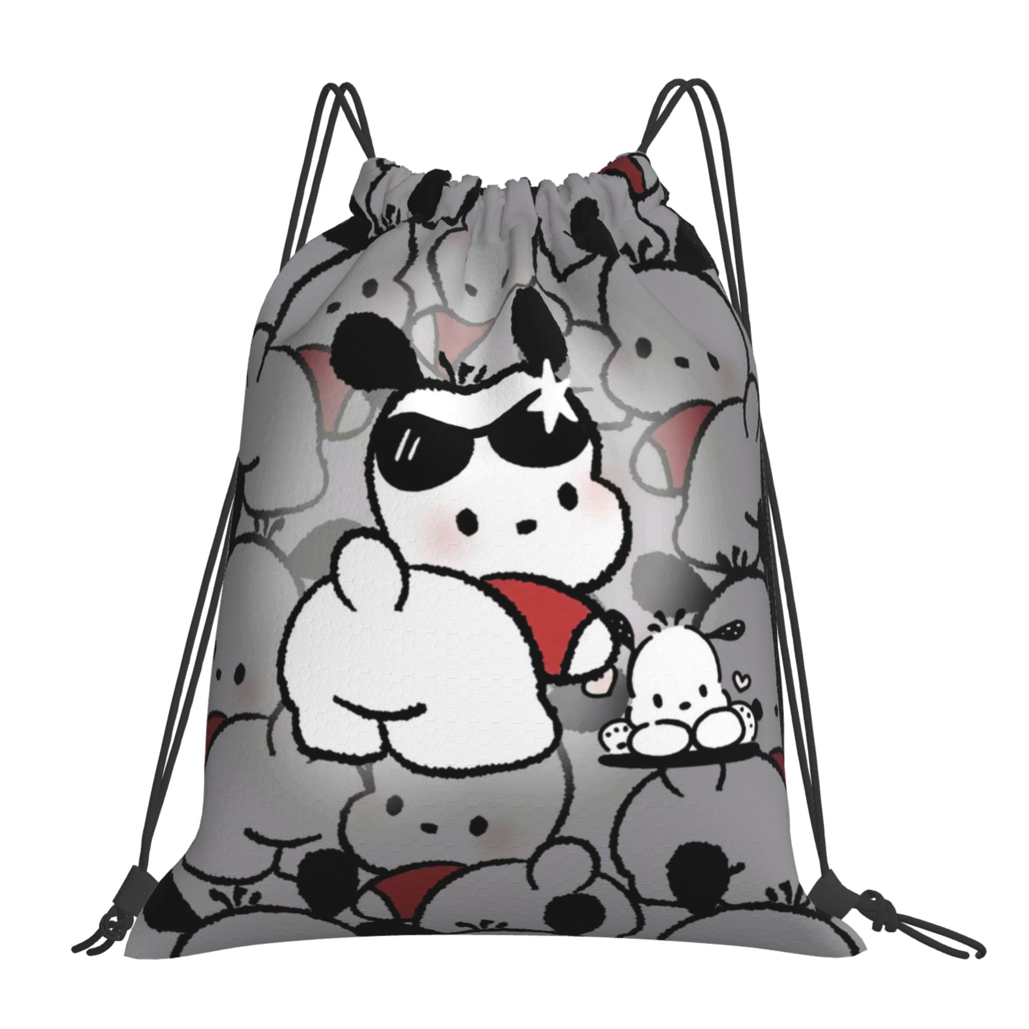 Pochacco Drawstring Bags, Simple Casual Drawstring Sling Bag ...