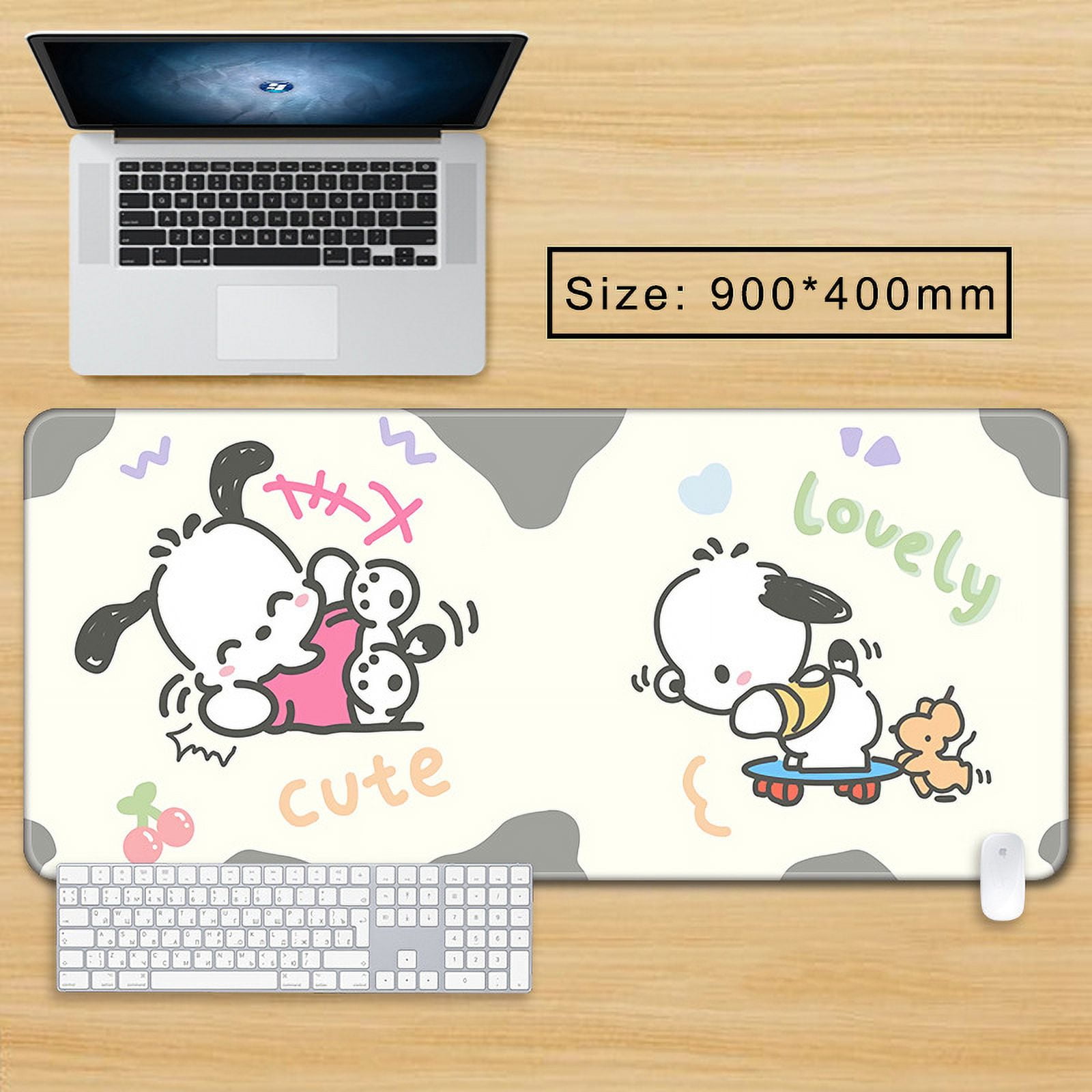Pochacco Large Mouse Pad Cartoon Anti-Slip Keyboard Pad Laptop Desk Pad ...