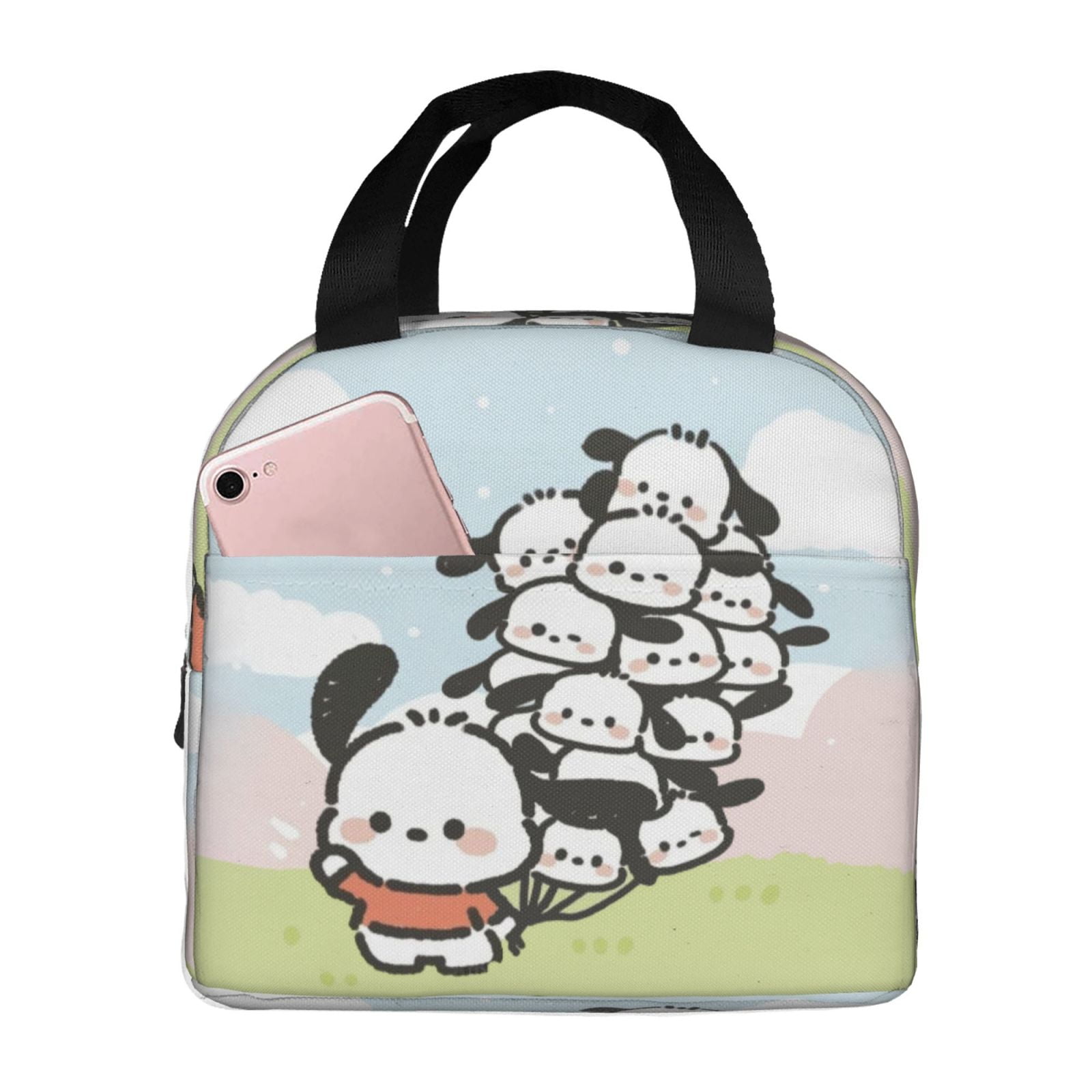 Pochacco Lunch Bag Cute Lunch Box Insulated Reusable Large Capacity ...