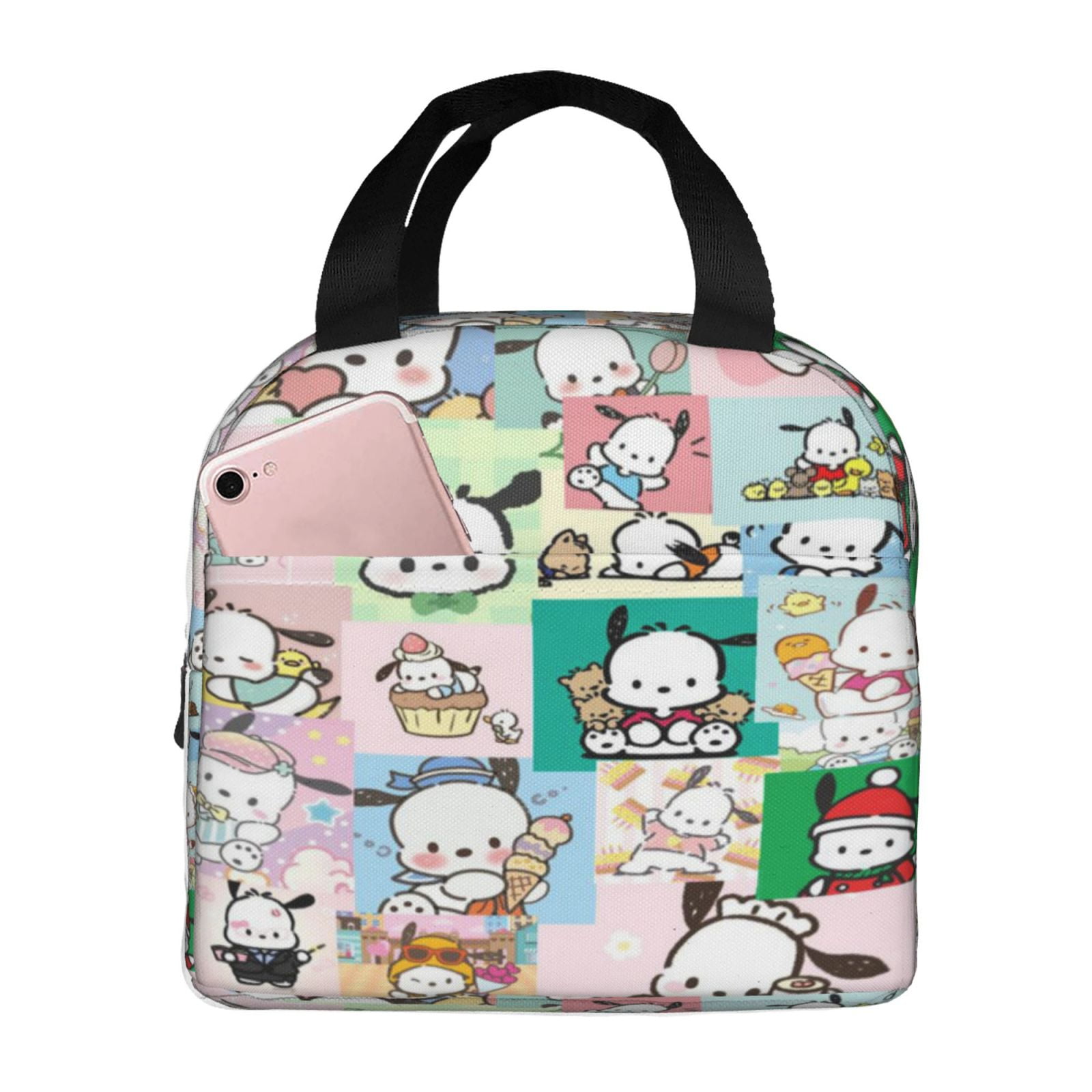 Pochacco Lunch Bag Cute Lunch Box Insulated Reusable Large Capacity ...