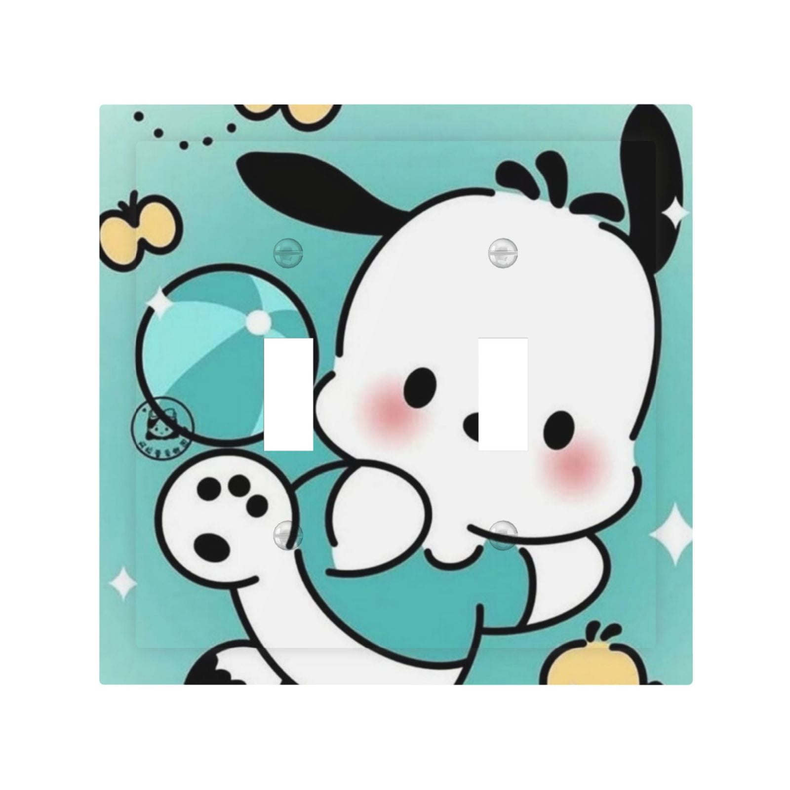 Pochacco Modern Two-Way Toggle Switch Panel，Made Of Pc，Dustproof, Heat ...