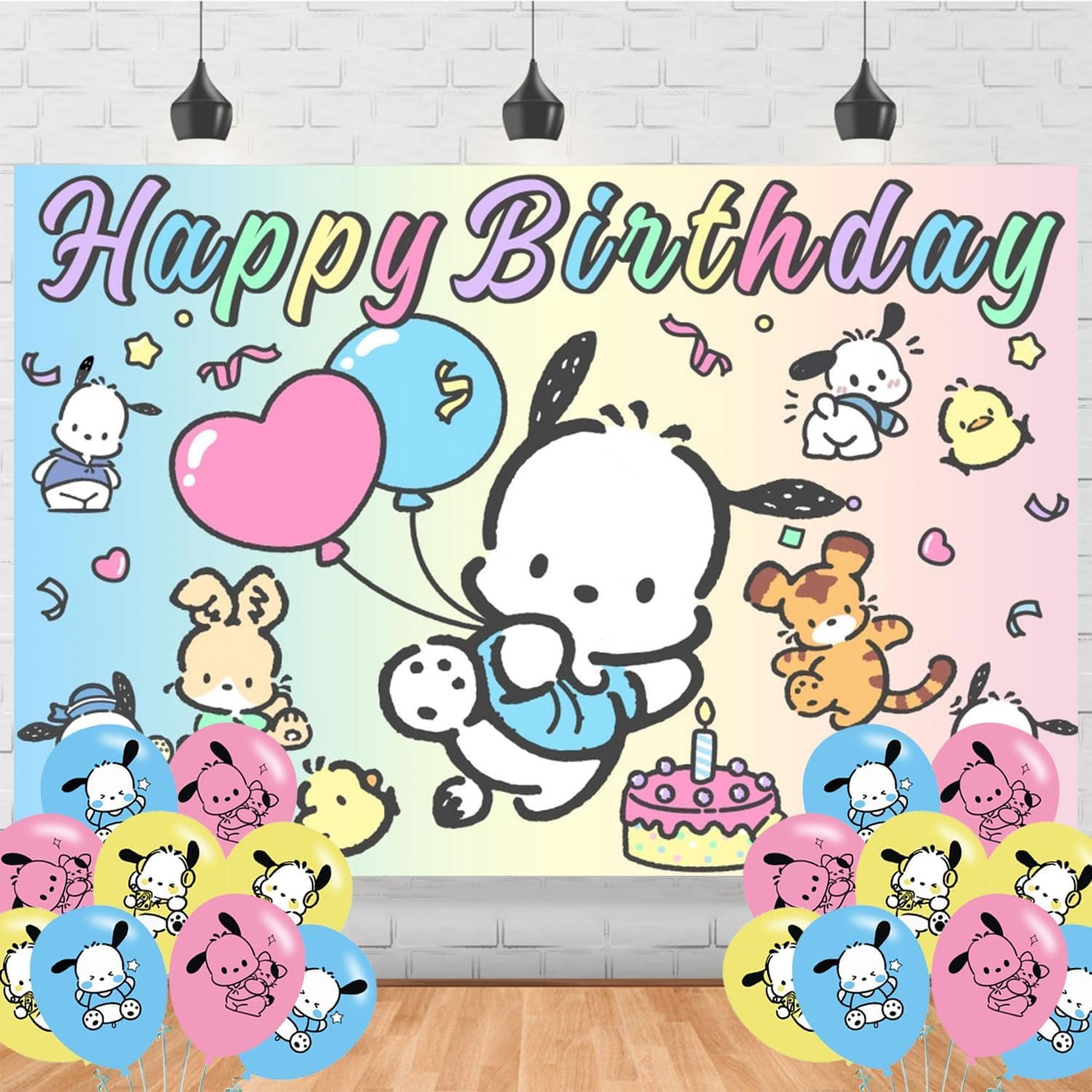 Pochacco Party Supplies 5x3 Vinyl Pochacco Backdrop Poster Birthday ...