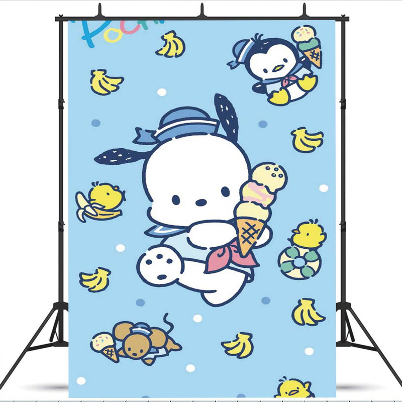 Pochacco Party Supplies Background Backdrop Taspestry Banner Poster ...