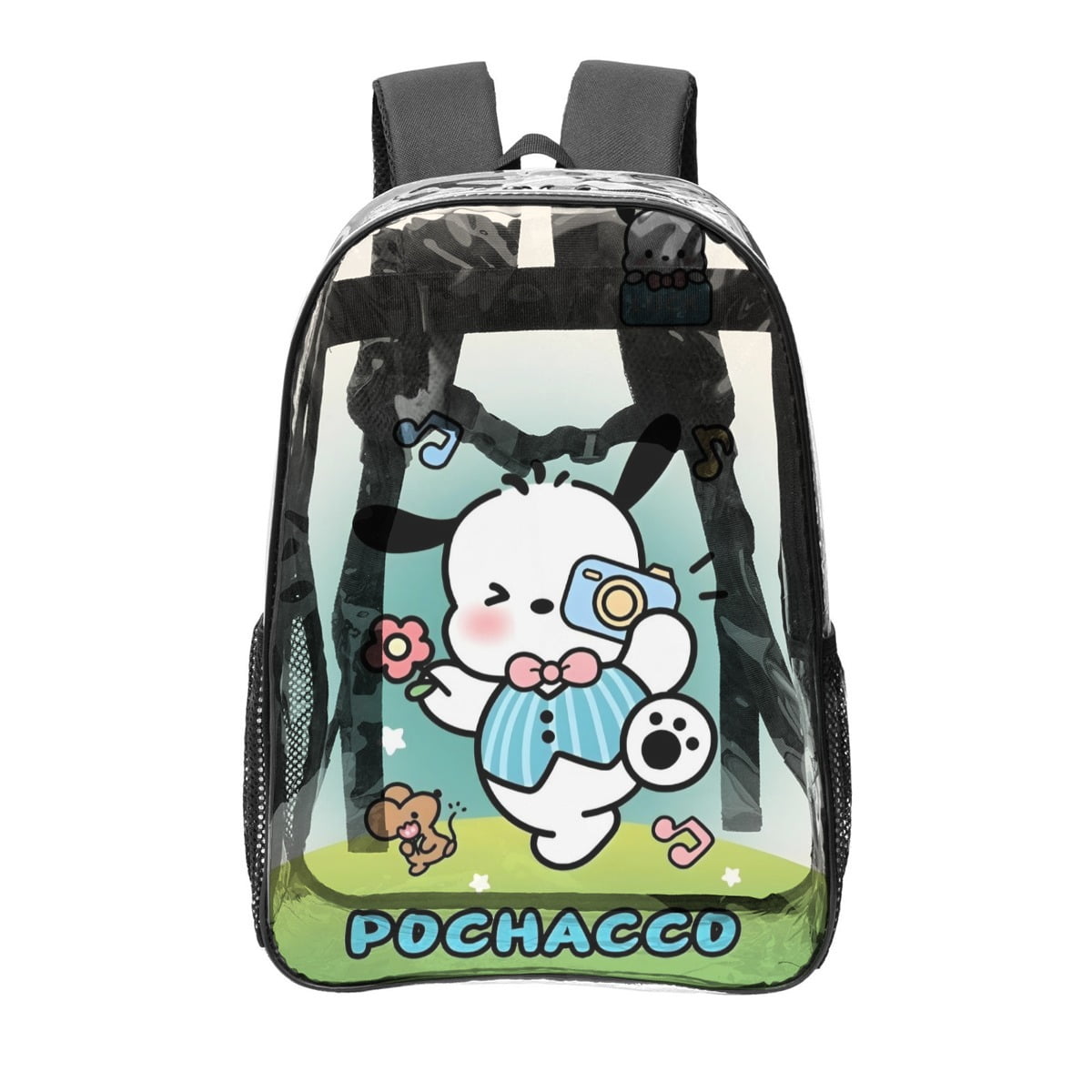 Pochacco Pattern Transparent Backpack Lightweight And fashionable ...