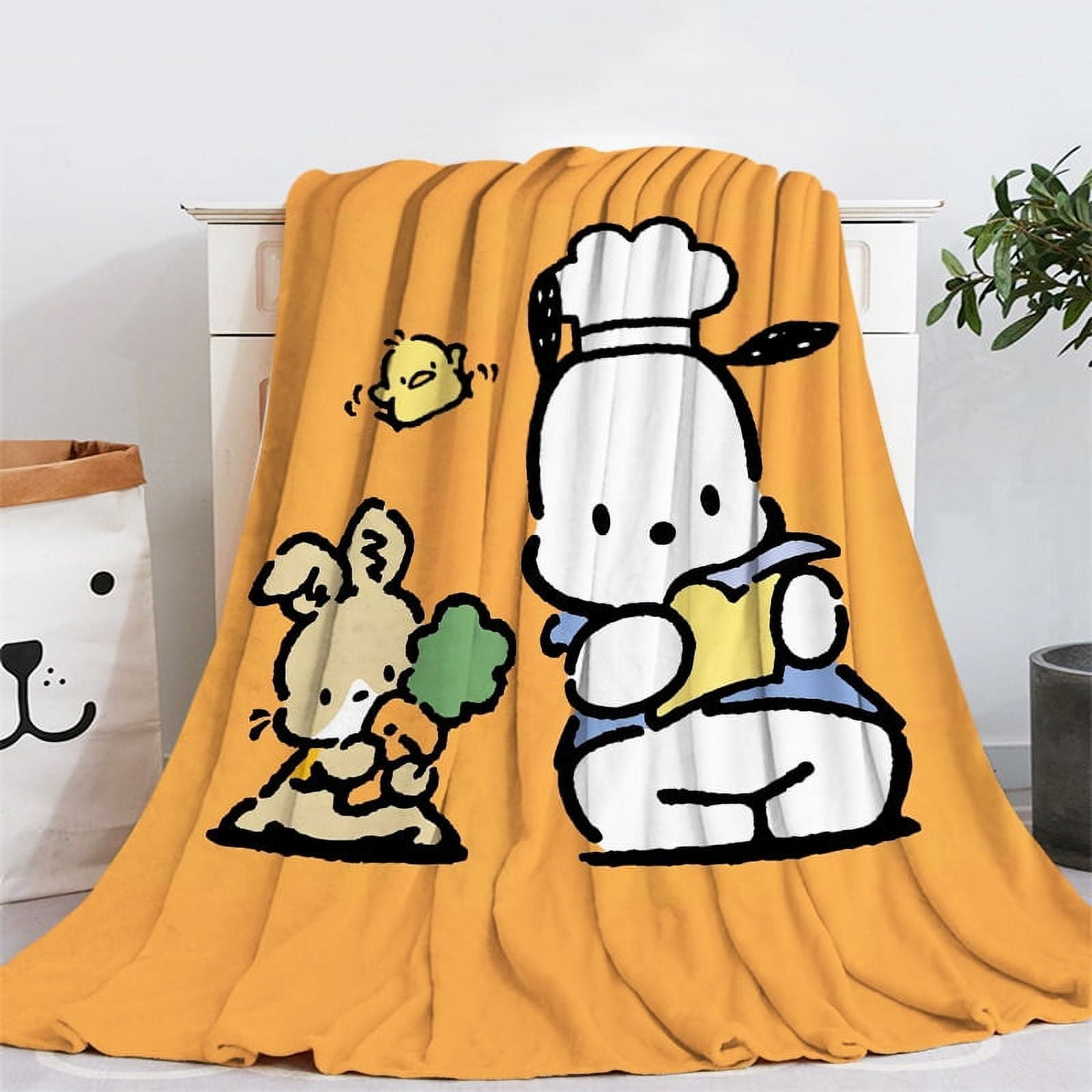 Pochacco Peluche Blanket Sanrios Kawaii Cartoon Nap Blankets Cute Anime ...
