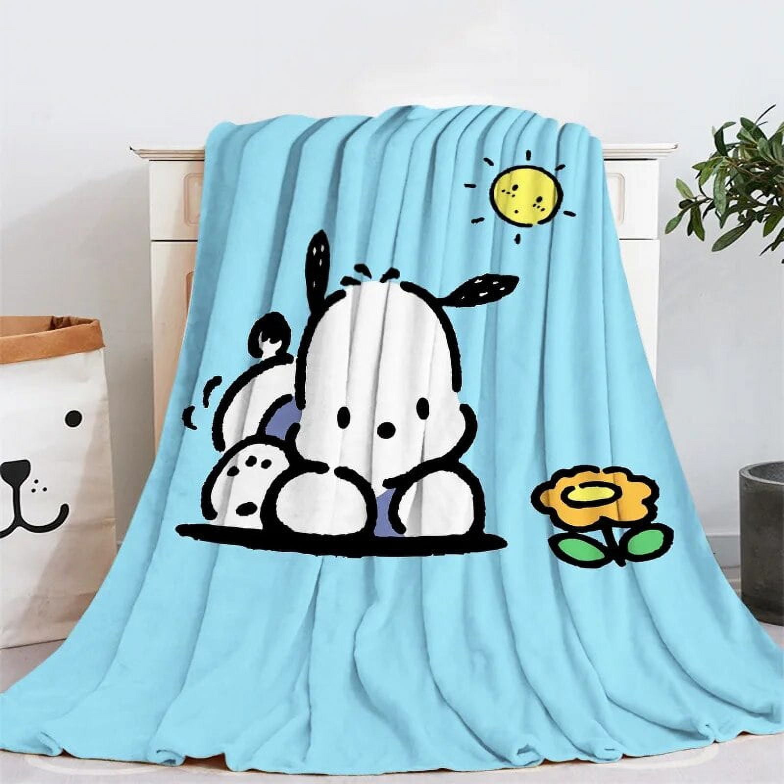 Pochacco Peluche Blanket Sanrios Kawaii Cartoon Nap Blankets Cute Anime ...