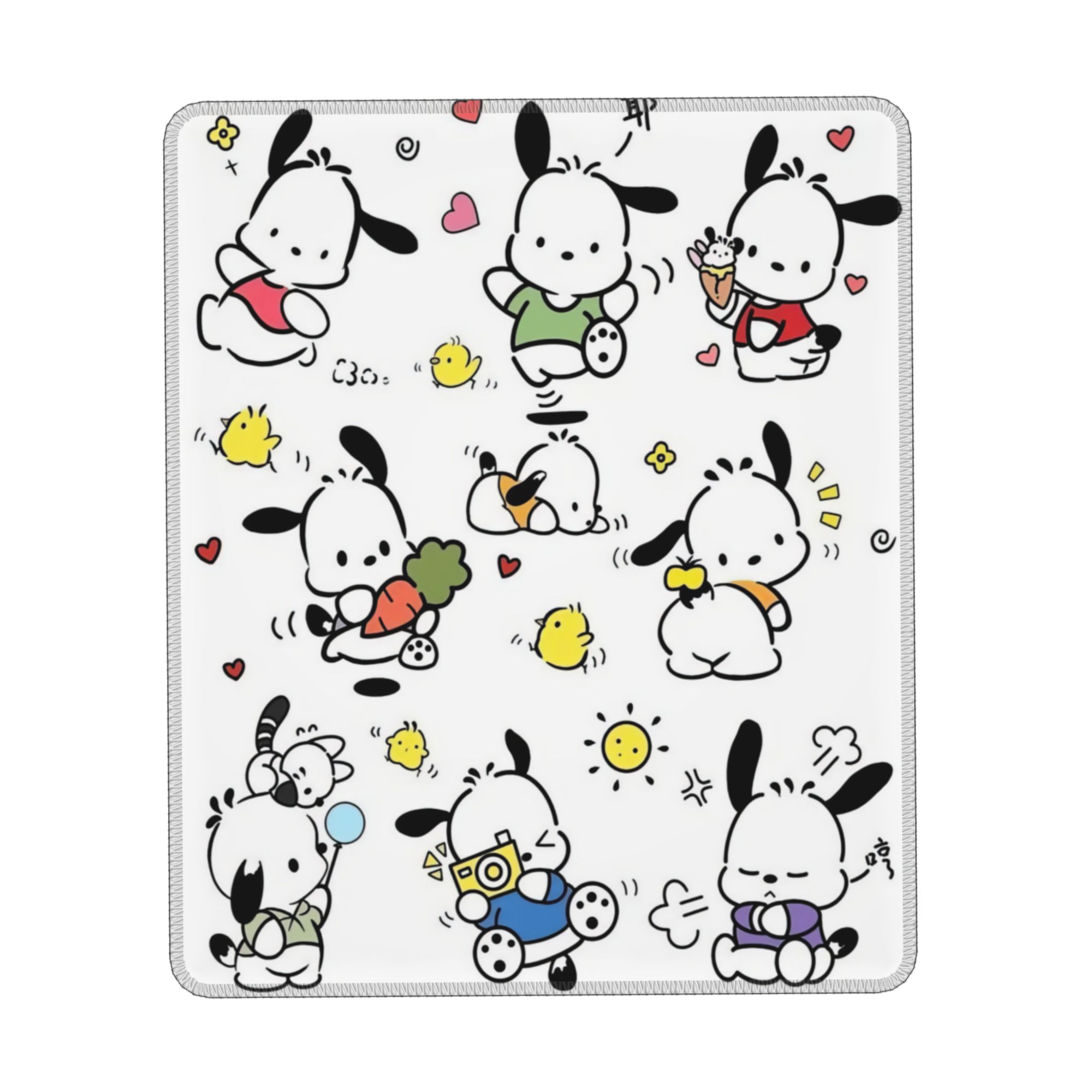Pochacco Rubber Lock Edge Mouse Pad (Vertical) Office Mouse Pad Home ...