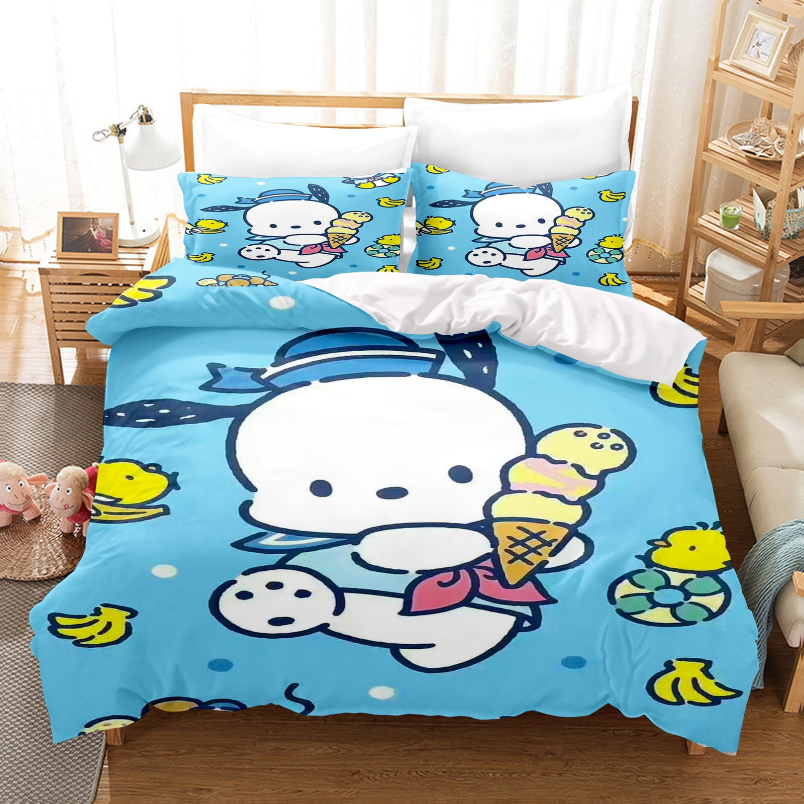 Pochacco Sanrio Bedroom Duvet Cover Set Bedding Comforter Sets Bedding ...