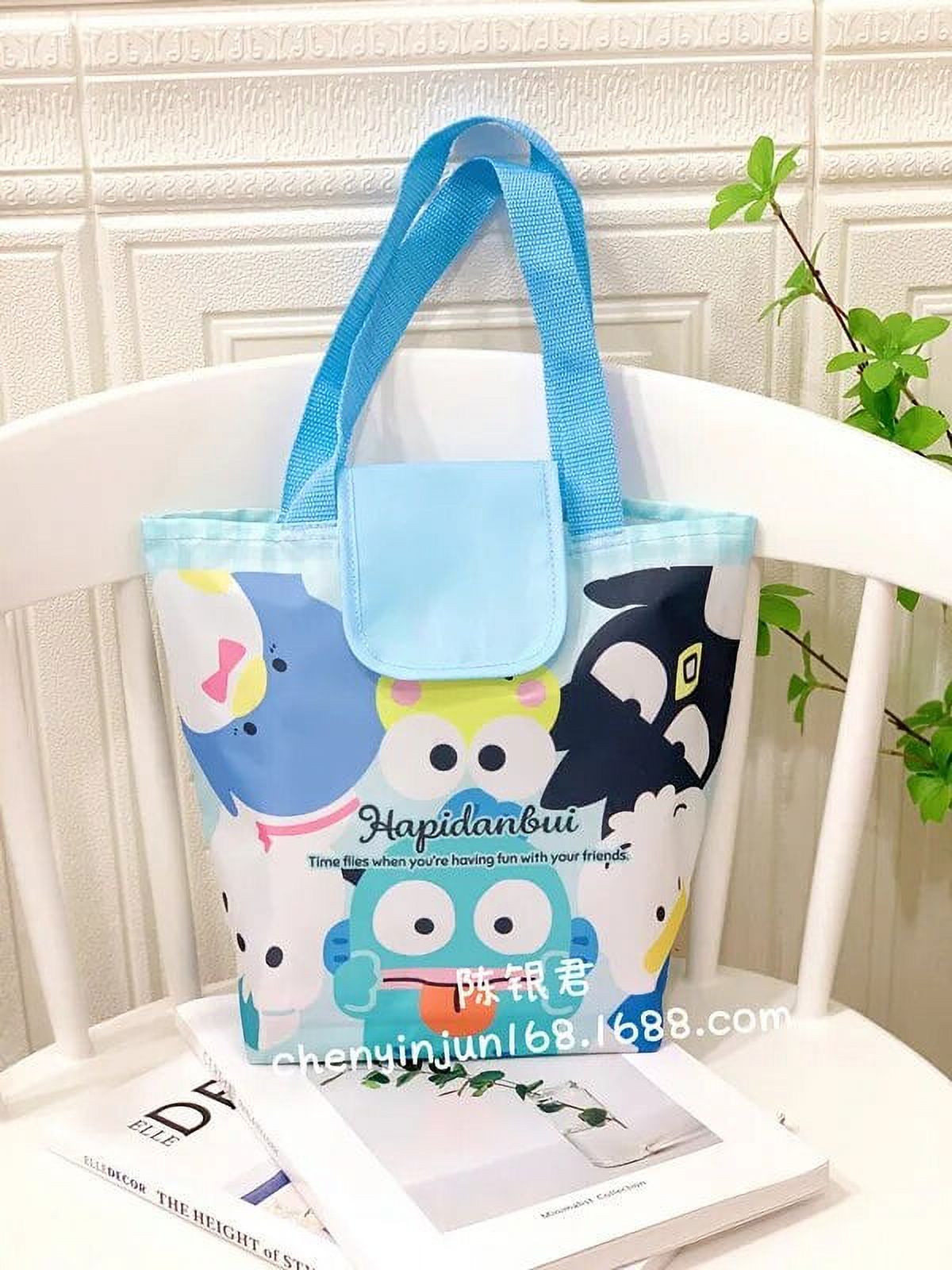 Pochacco Sanrio Kawaii Anime Foldable Shopping Storage Bag Kuromi My ...