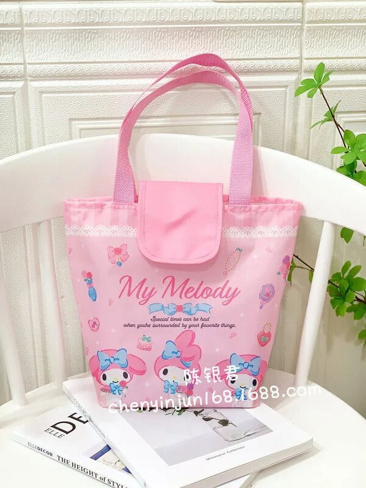 Pochacco Sanrio Kawaii Anime Foldable Shopping Storage Bag Kuromi My ...