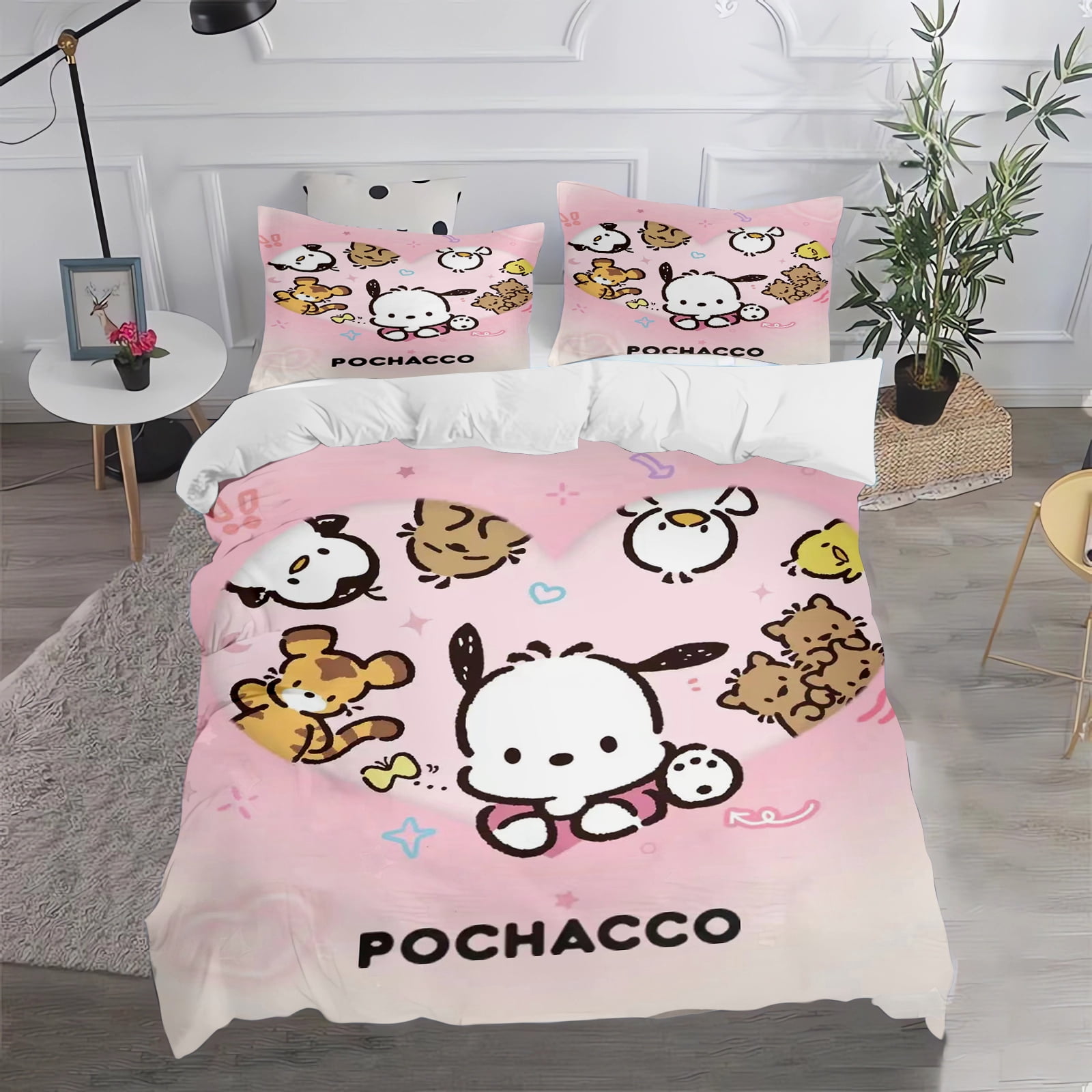 Pochacco Sanrio Quilt Cover Cartoon Puppy Anime Duvet Printed Comforter ...
