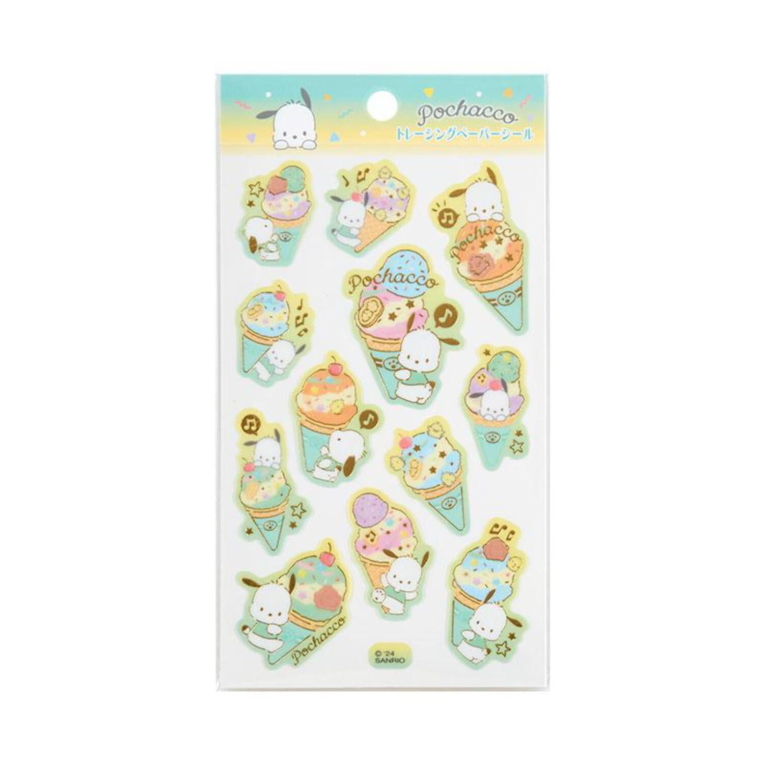 Pochacco Sticker Sheet Sanrio Ice Cream Party Series - Walmart.com