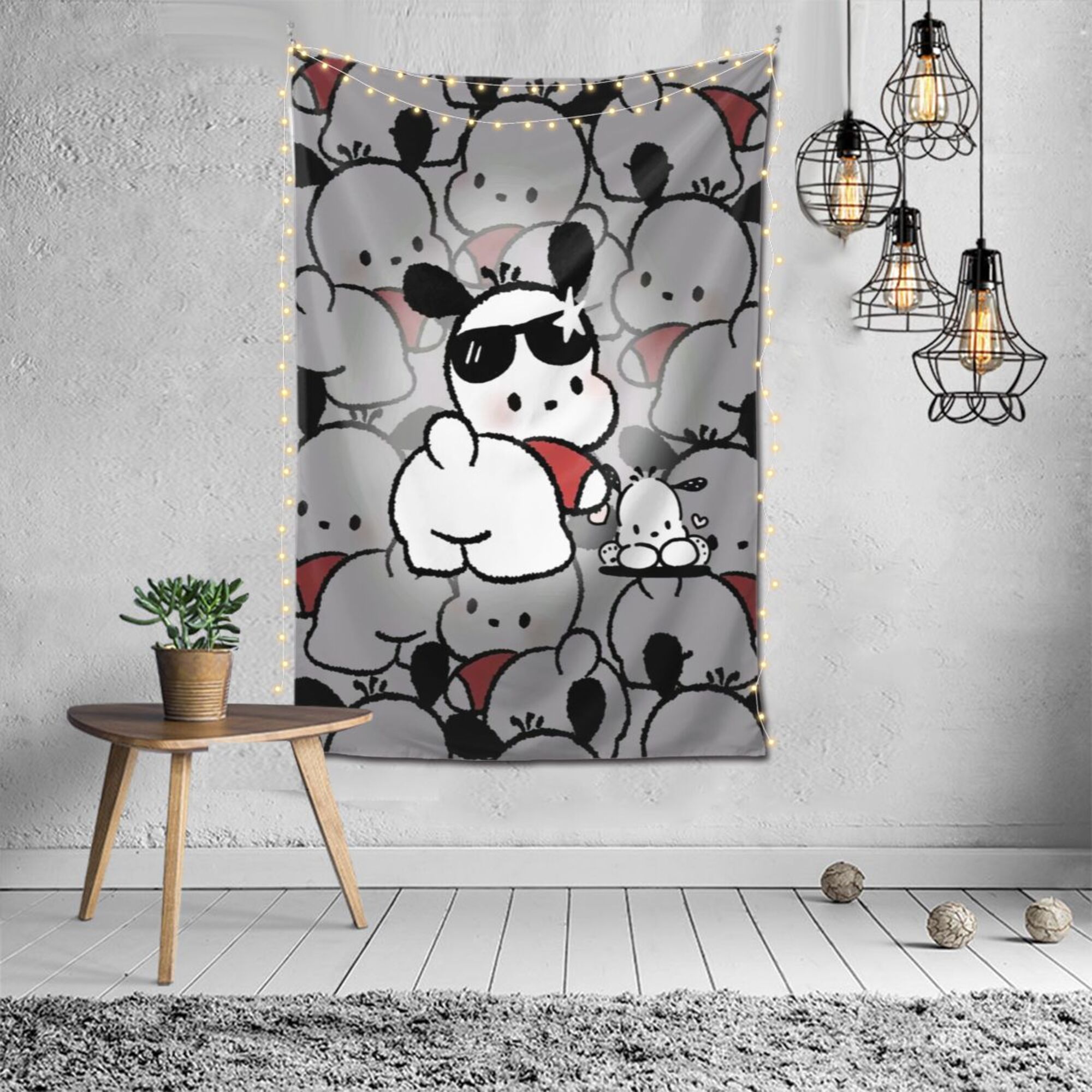 Pochacco Tapestry Aesthetic Cute Room Decor Tapestry Birthday ...