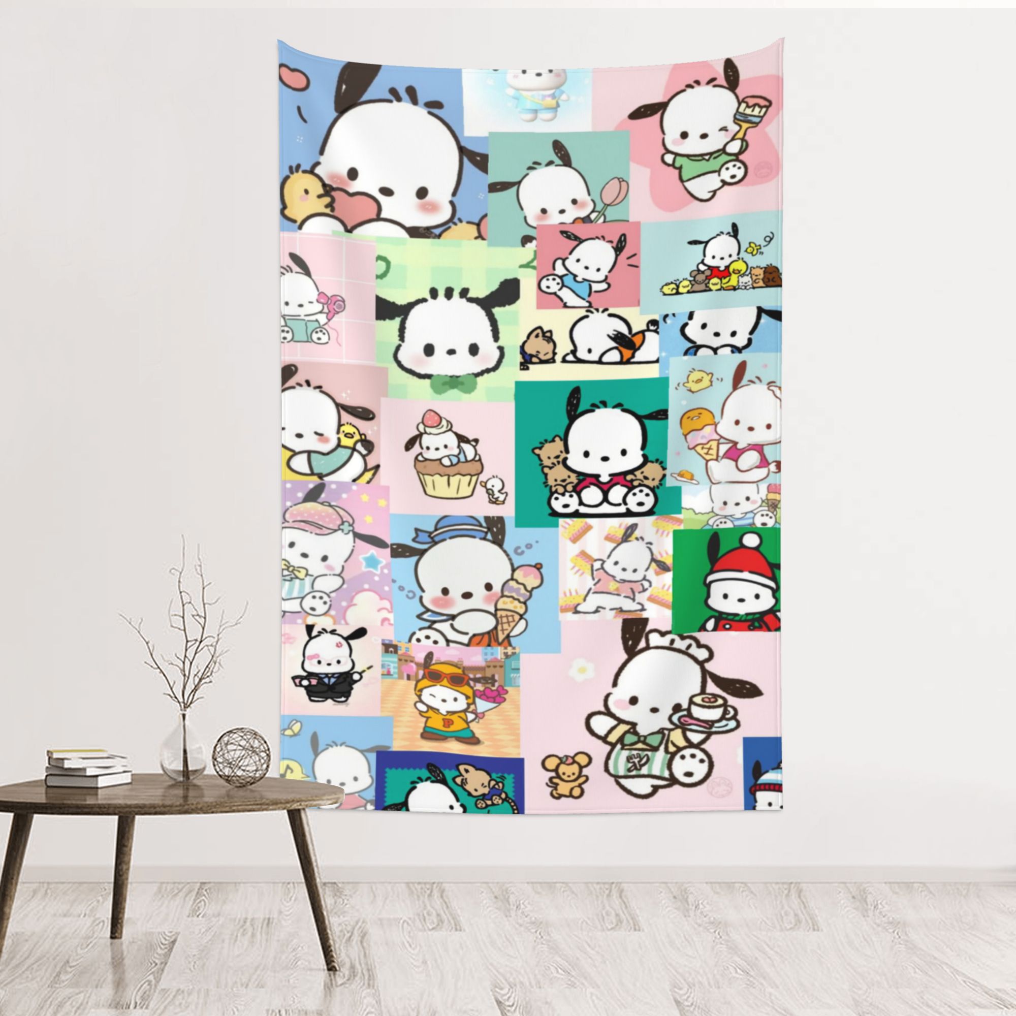 Pochacco Tapestry for Men, Boys Bedroom Living Room Dorm Wall Decor ...